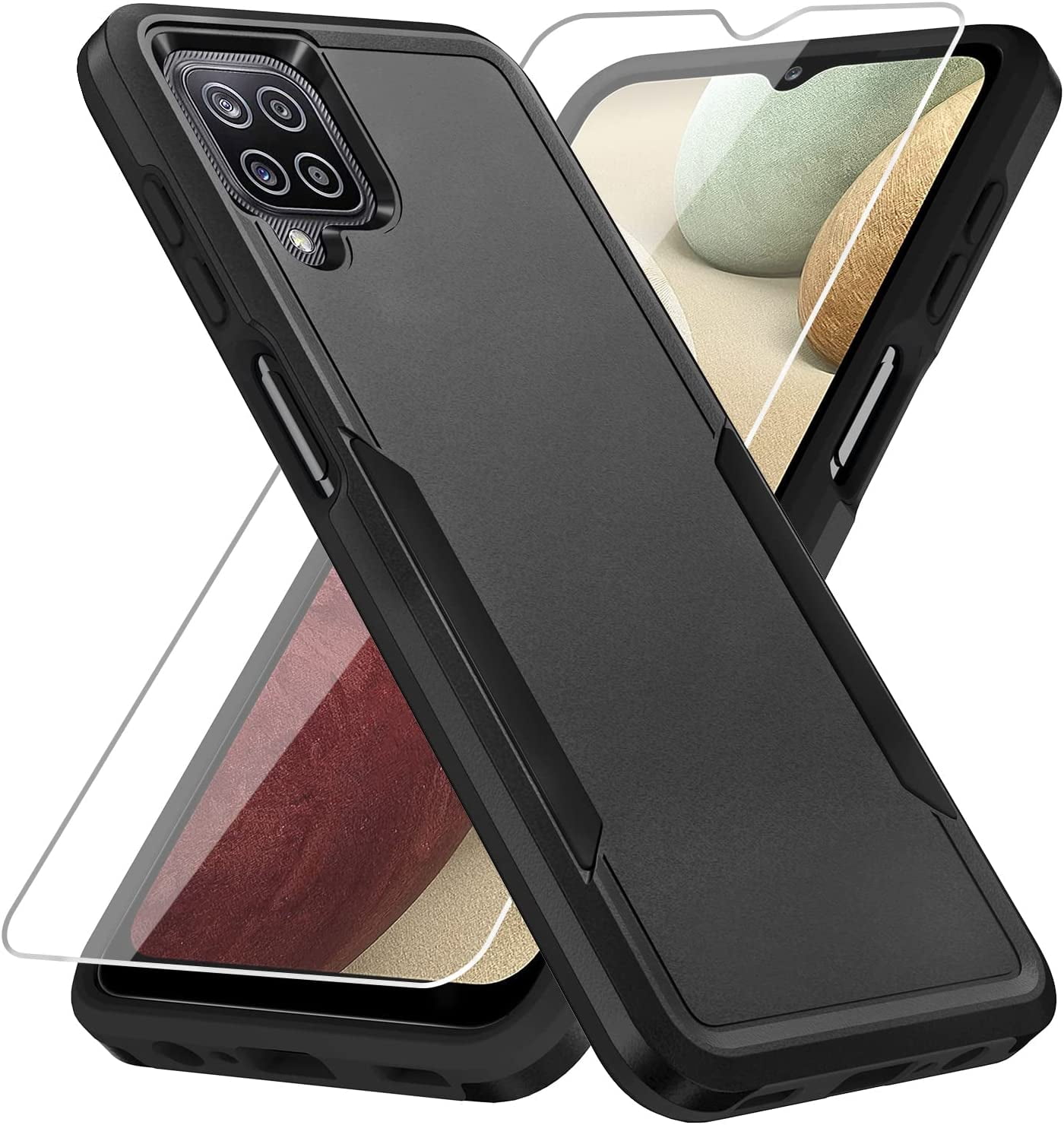 for Samsung Galaxy A12 Case,Galaxy A12 Case with Screen Protector ...