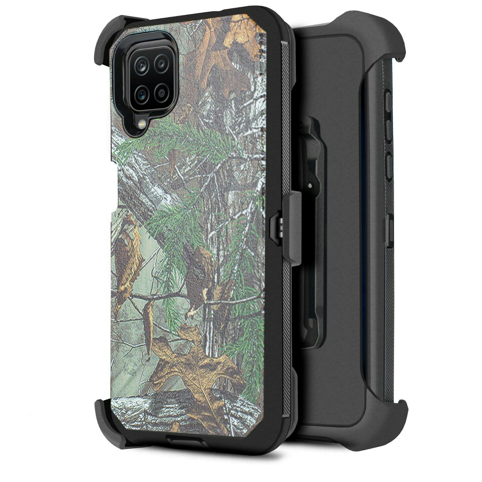for Samsung Galaxy A12 Phone Case Dual Layer Full-Body Rugged Clear ...