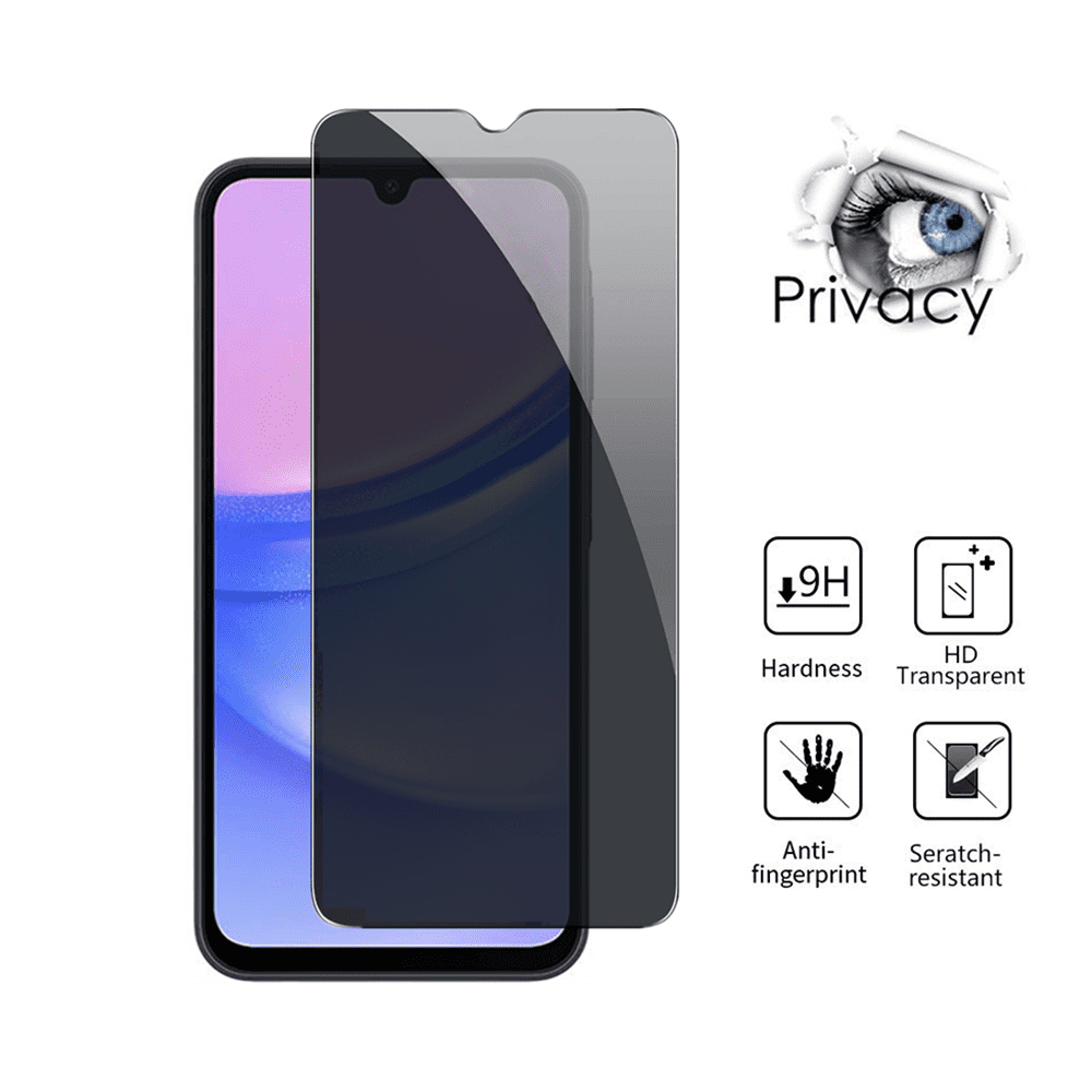 for Samsung Galaxy A15 5G 6.5" Privacy Screen Protector - 2pcs Anti-Spy ...