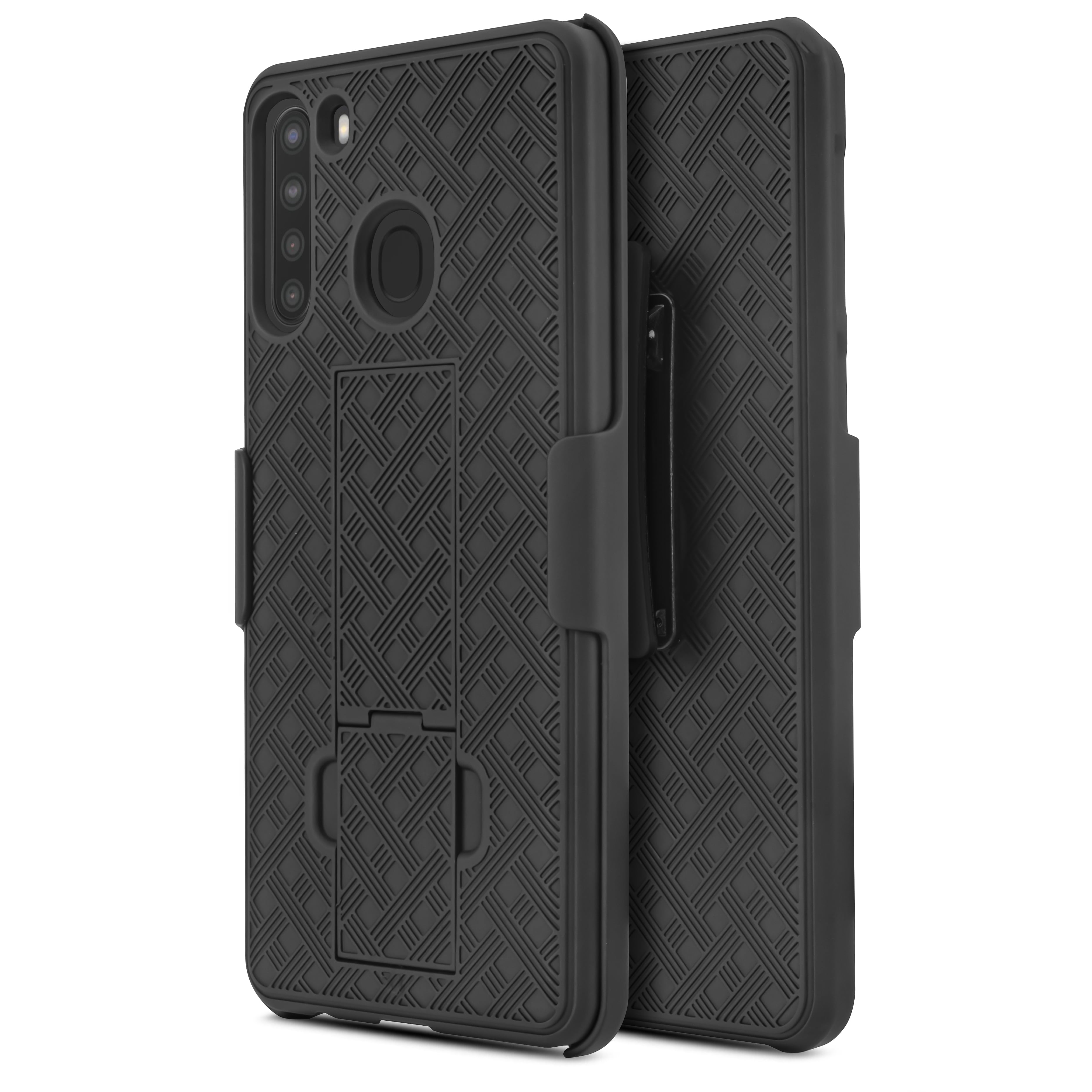 for Samsung Galaxy A21 Phone Case Dual Layer Full-Body Rugged Clear ...