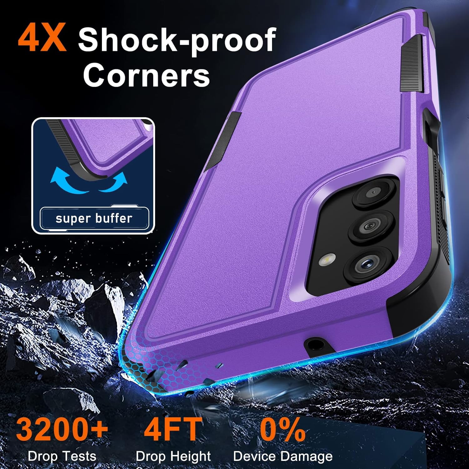 for Samsung Galaxy A24 Case, Full Body Heavy Duty Rugged Shockproof ...