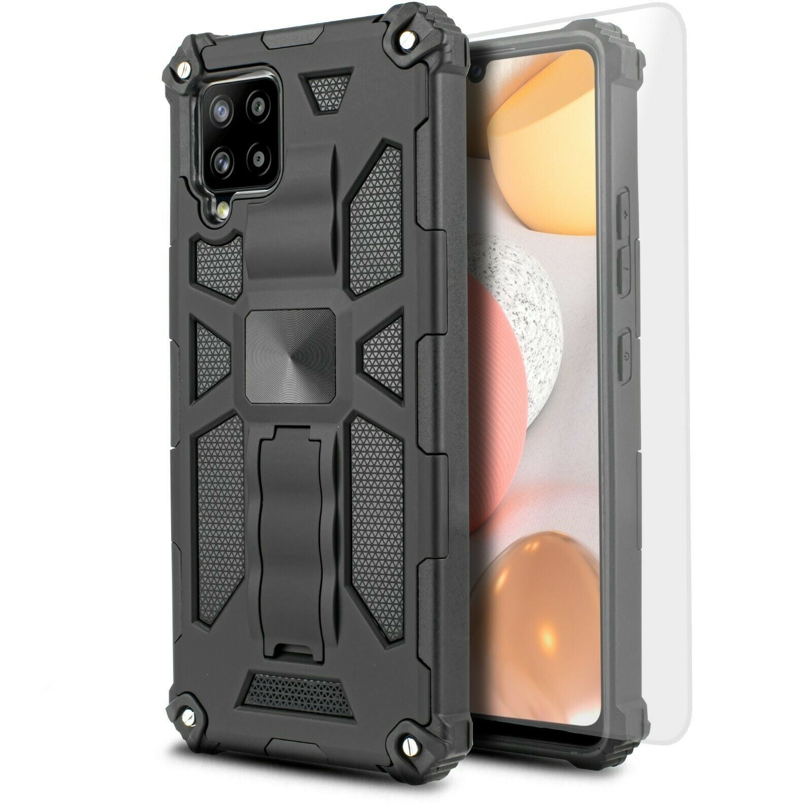 for Samsung Galaxy A42 Phone Case with Tempered Glass Magnetic Mount ...