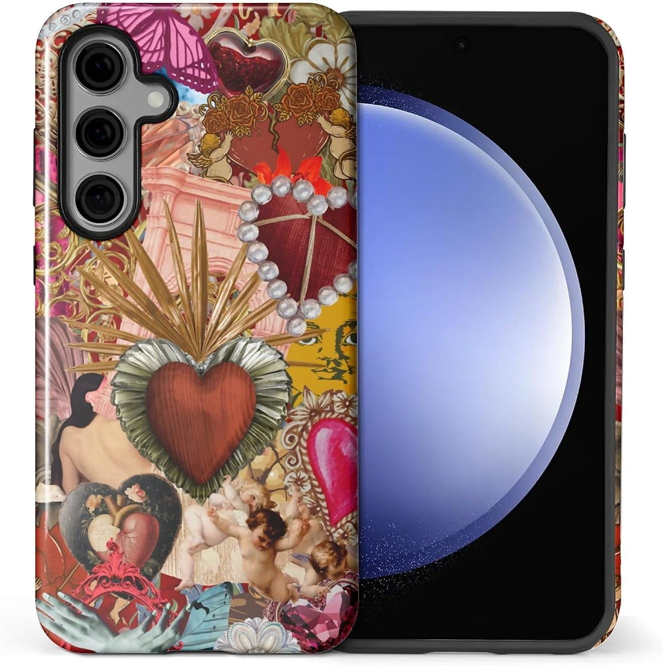 for Samsung Galaxy S24 FE Case, HL2 Aesthetic European Collage Preppy ...