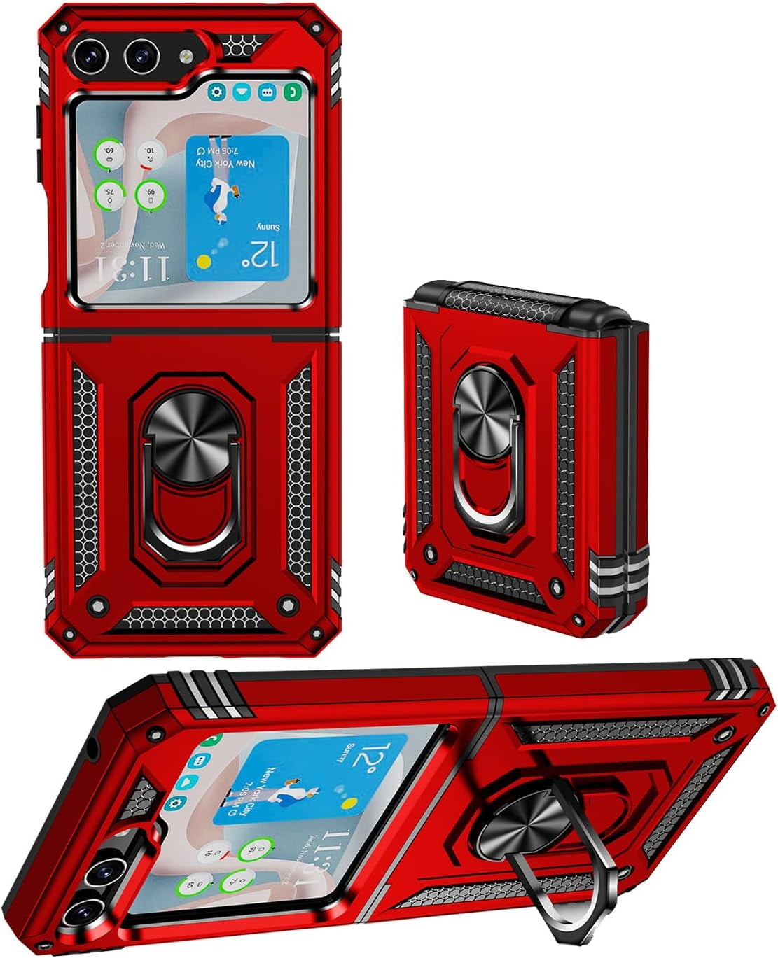 for Samsung Galaxy Z Flip 5 Case for Flip 5 Case,with Stand Heavy Duty ...