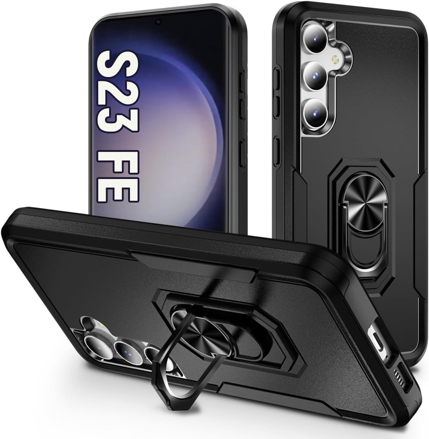 for Samsung S23 FE Case for Galaxy 23 FE,with Ring[Military Grade ...