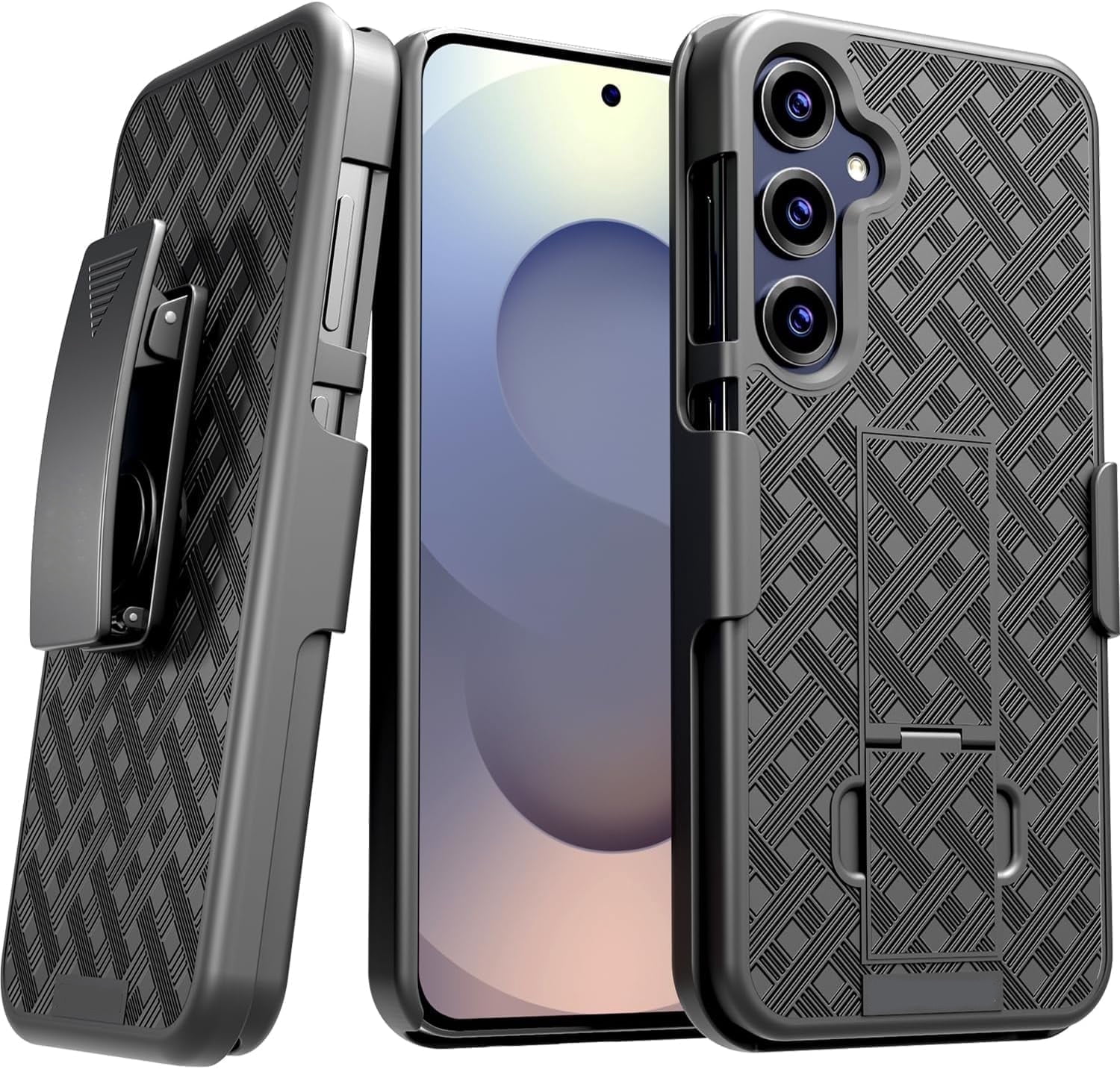 for Samsung S25 Case,Belt Clip Holster Combo Shell With Kickstand ...