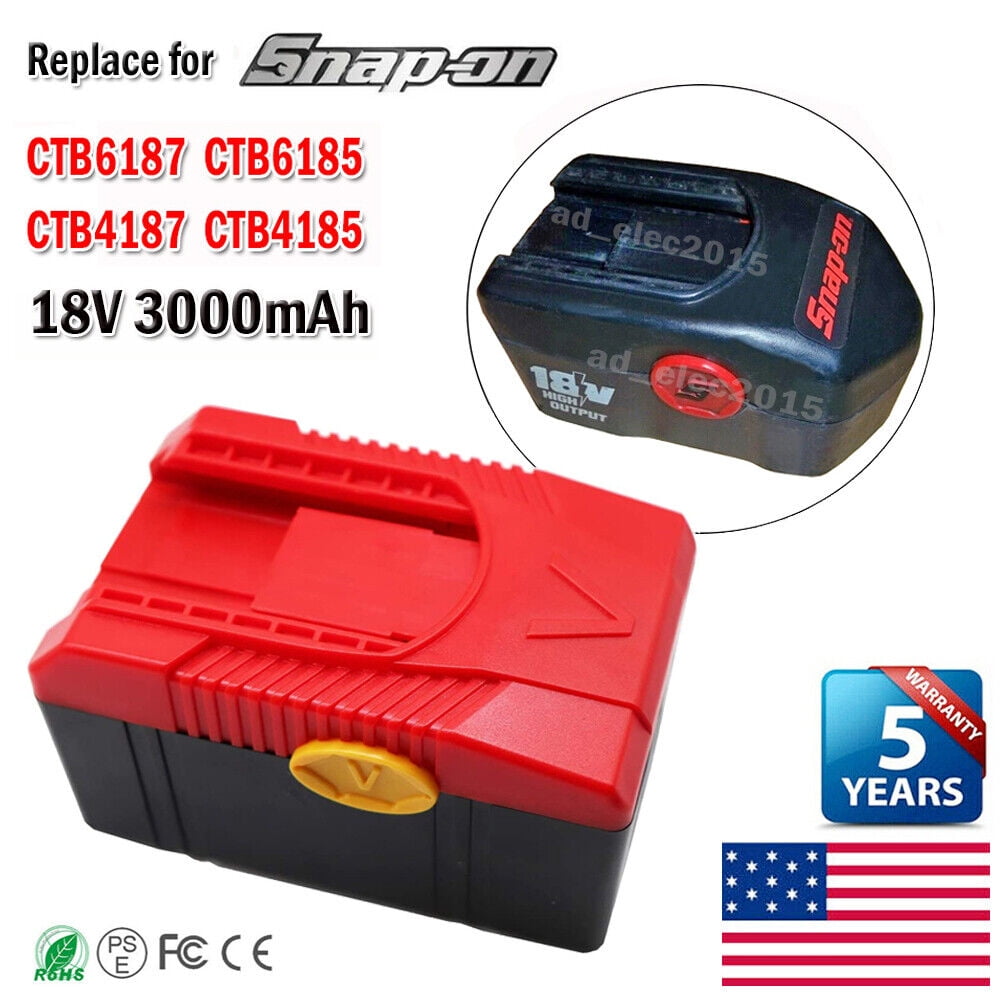 for Snap on 3.0Ah 18V Battery CTB6187 CTB6185 CTB4187 CTB4185 Lithium ...