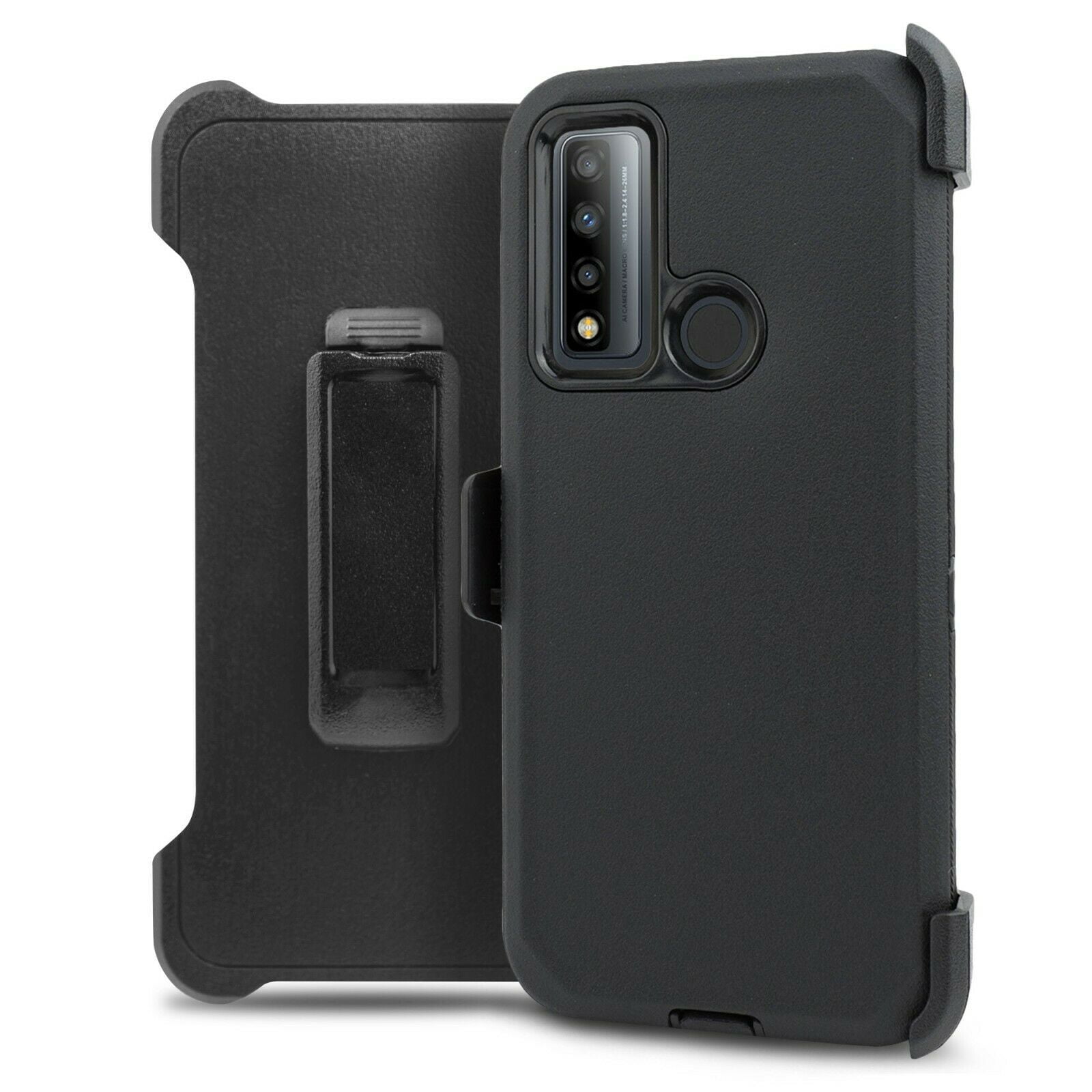for TCL 20XE 20 XE Holster Phone Case Dual Layer Full-Body Rugged Clear ...