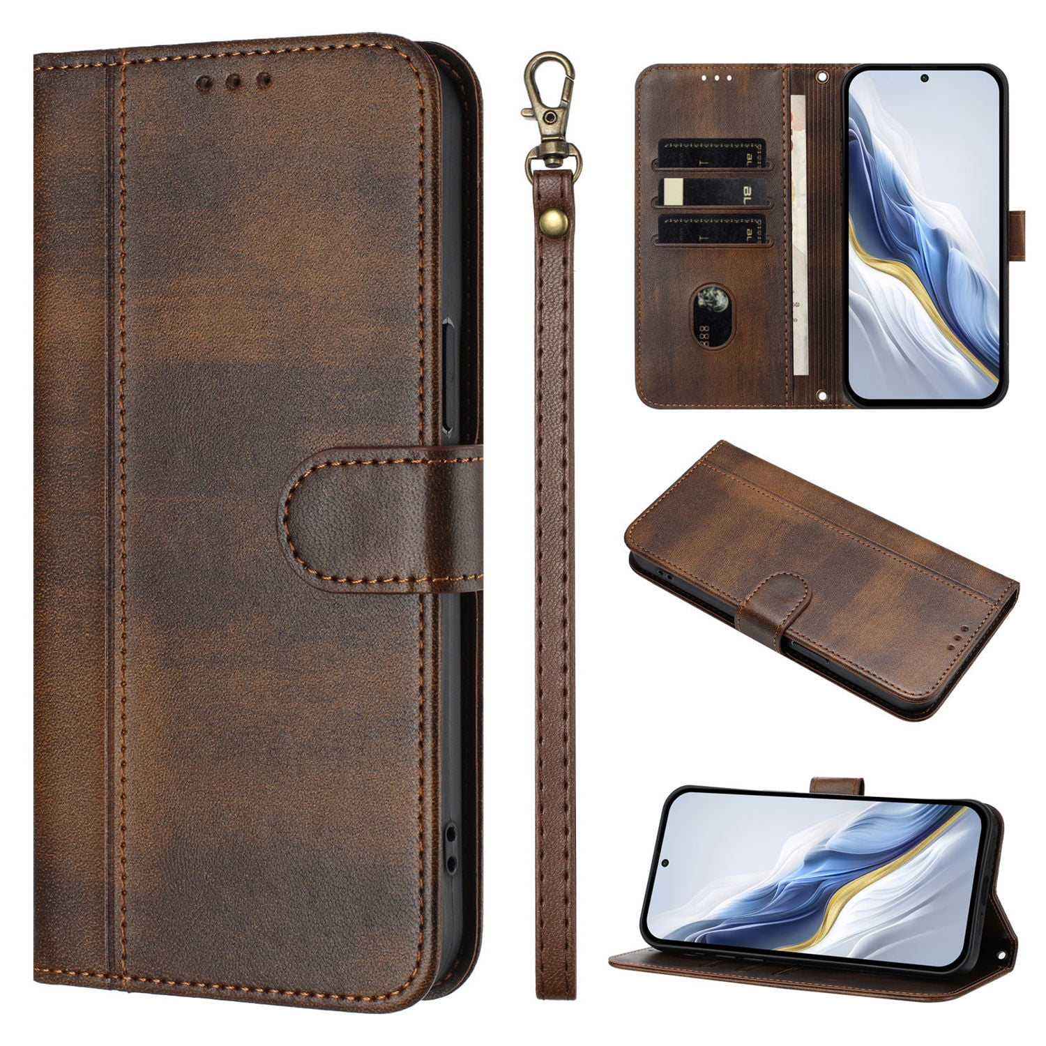 for TCL 30 XE 5G Wallet Case, Leather Multiple Card Stand Business ...