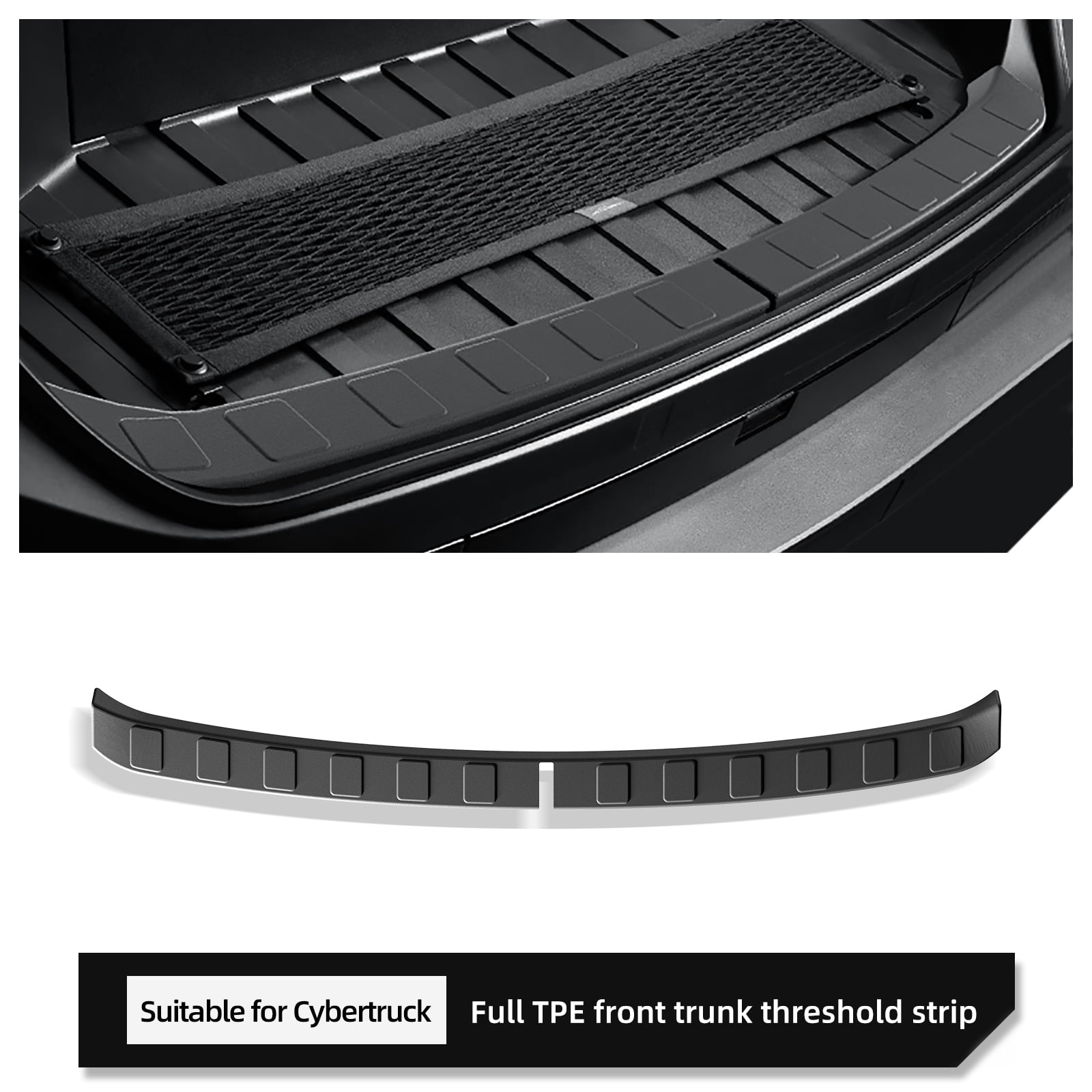 for Tesla Cybertruck 2024 Front Trunk Threshold Strip TPE Bumper Trunk ...