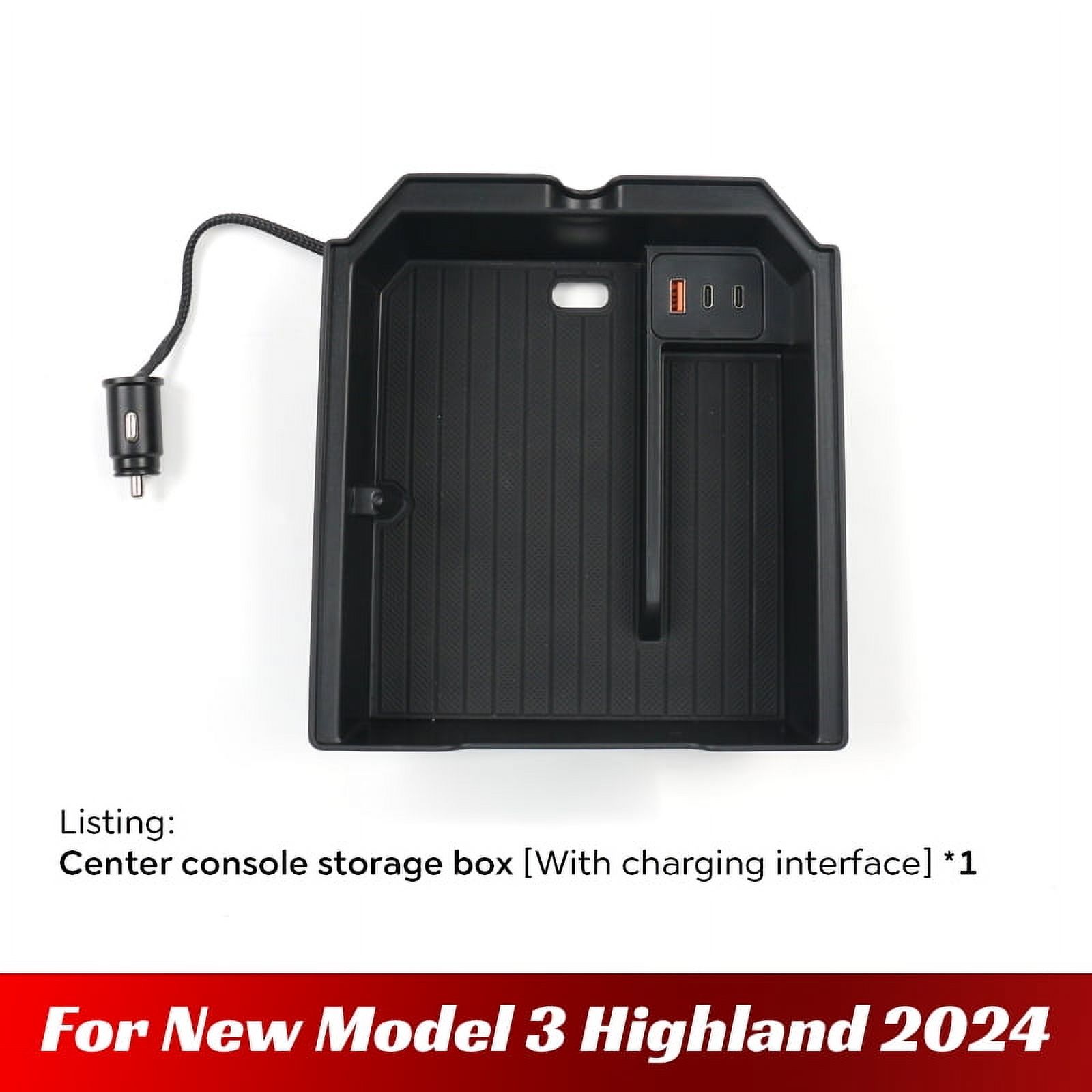 for Tesla Model 3 Highland 2024 Console Armrest Storage Organizer ...