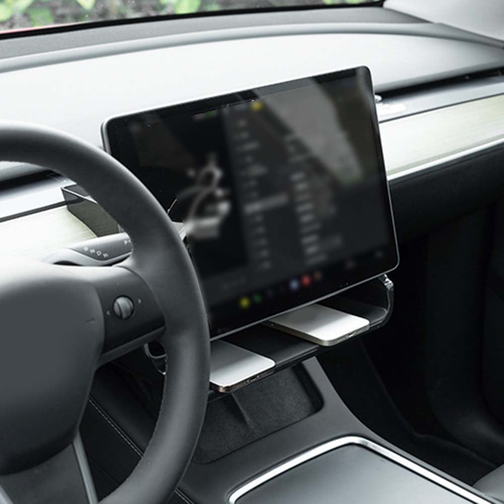 For Tesla Model Y And 3 21-23 Storage Box Under Screen Tablet Holder ...
