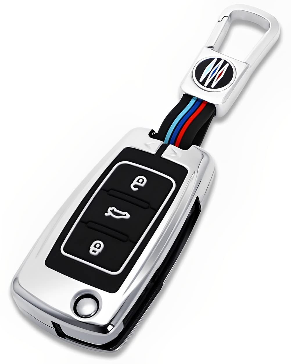 for VW Key Fob Cover Case Zinc Alloy Shell Smart Key Holder Compatible ...