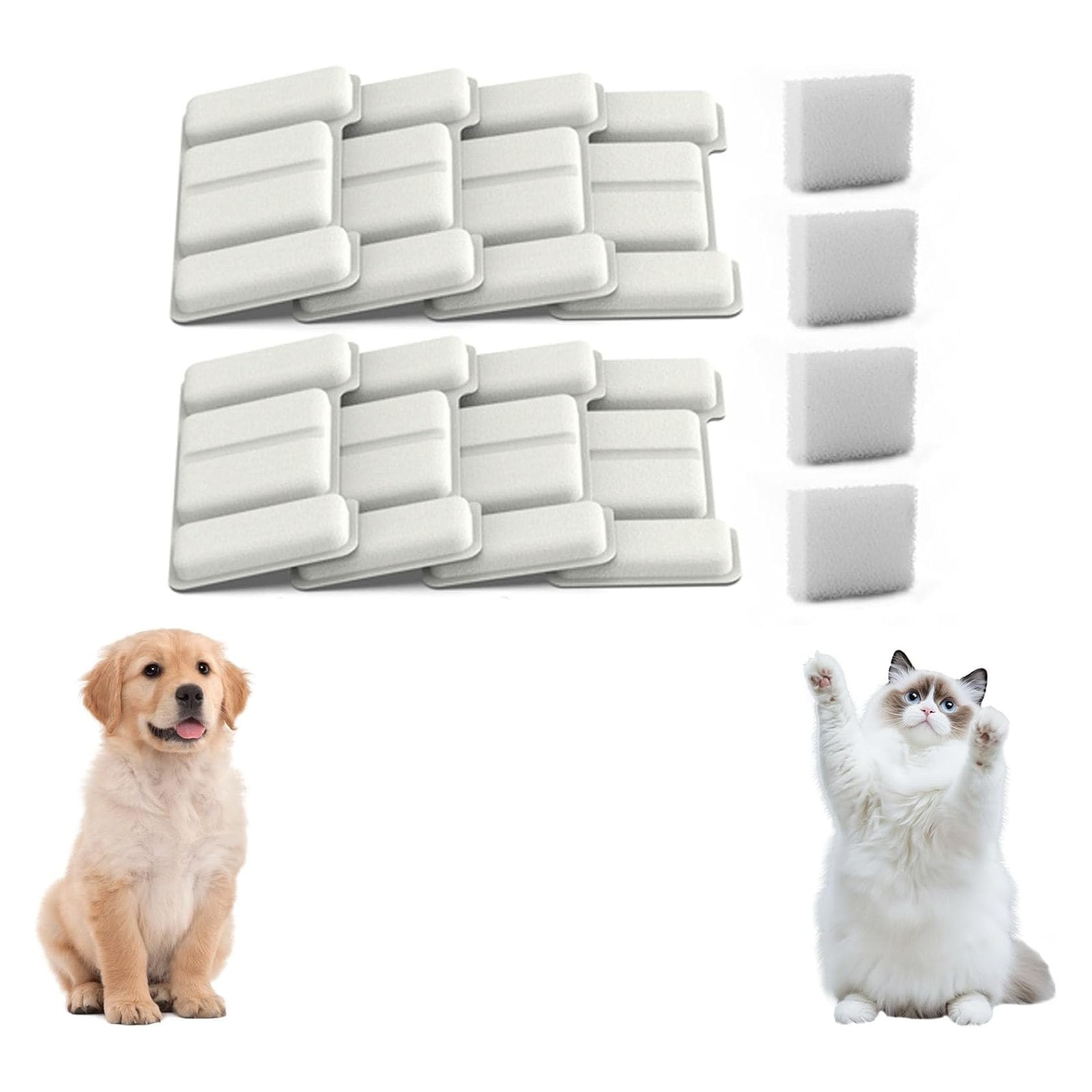 for Vetiflow Dog Bowl Filters and Sponge, Dog Water Fountain, Watering ...
