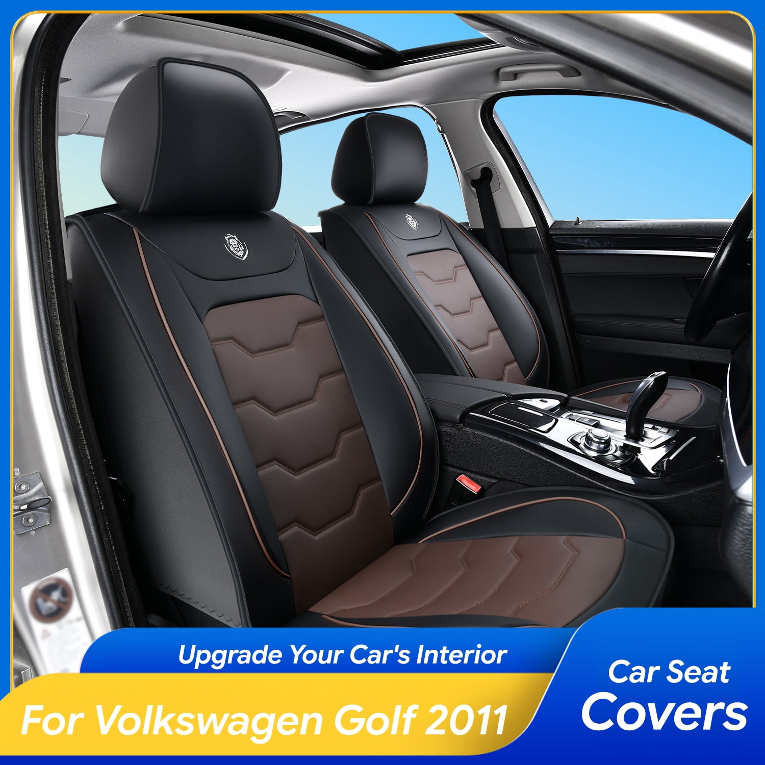 for Volkswagen Golf 2011 Vehicle Seat Covers Waterproof Leather ...