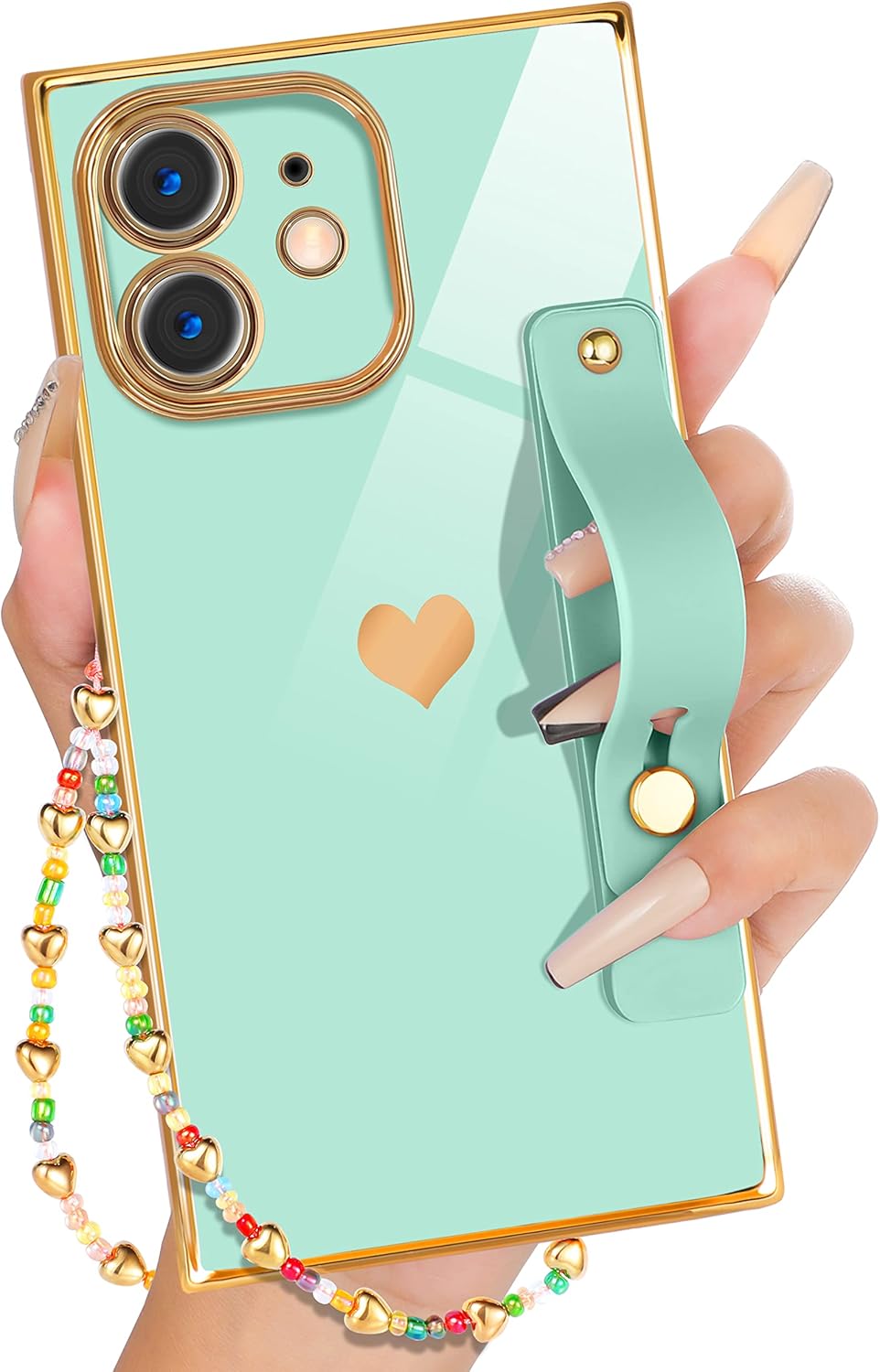for iPhone 11 Case Loopy Stand/Strap Luxury Cute Women Girls Heart ...