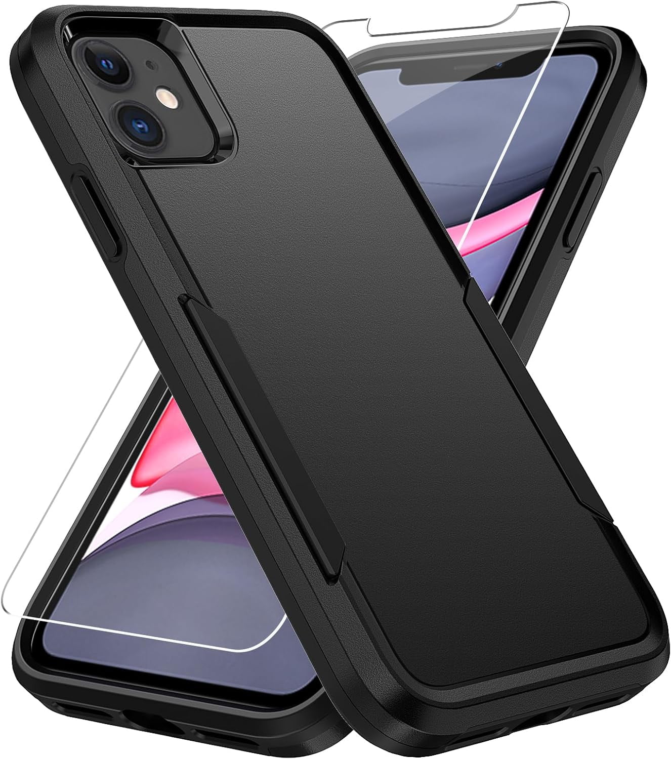 for iPhone 11 Case, with Screen Protector,[ Grade Drop Tested] Heavy ...