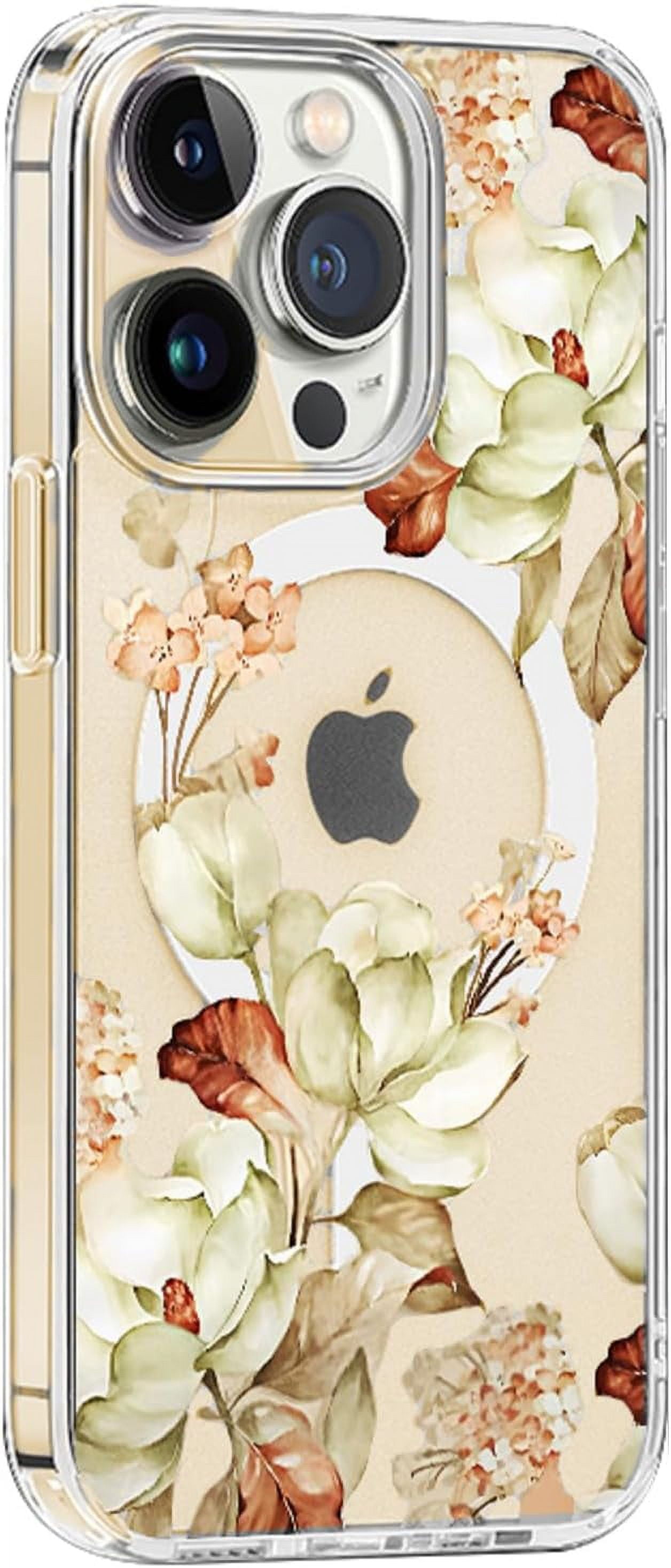 for iPhone 12 Mini Magsafe Case, Floral Slim Cute Shockproof Protective ...