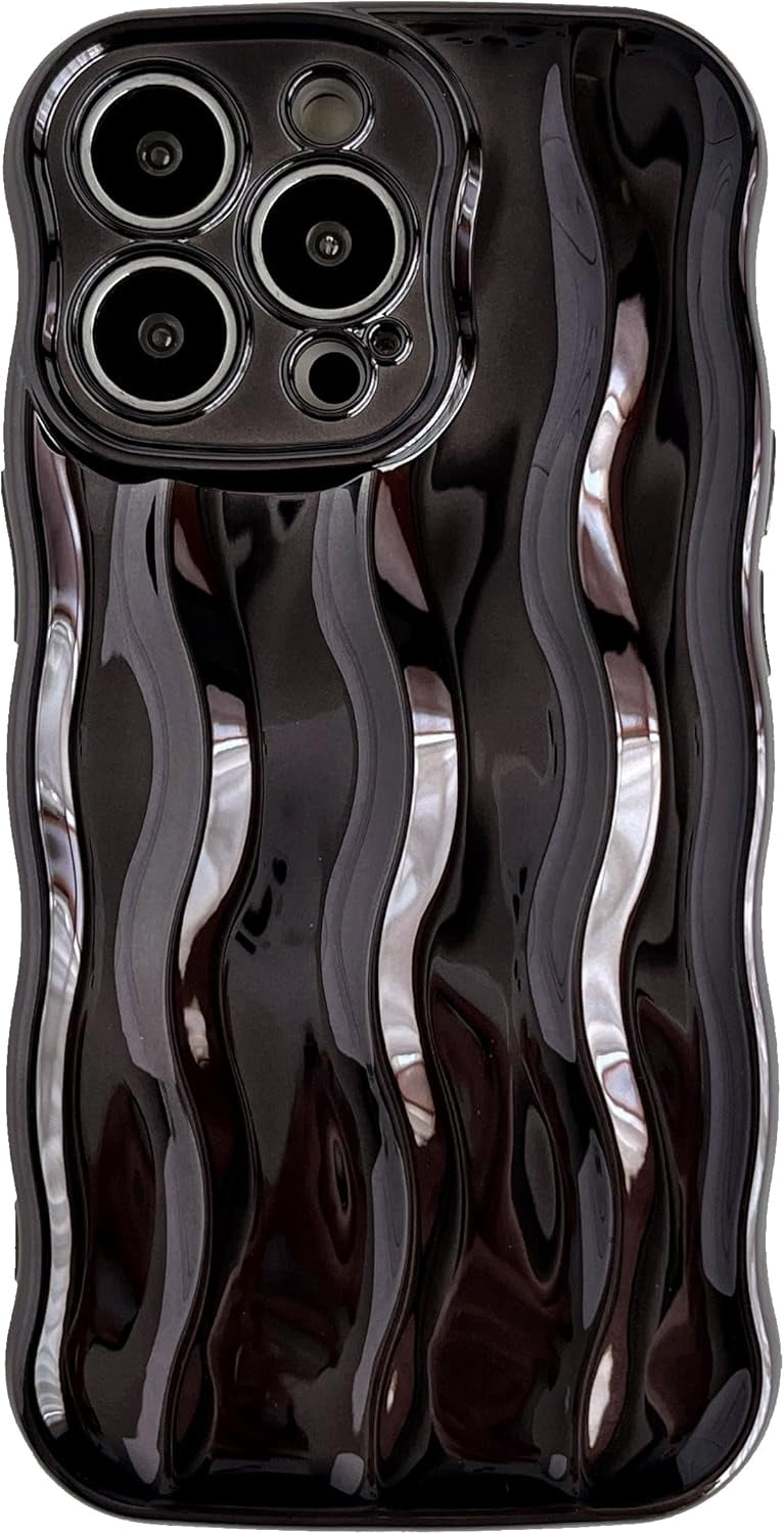 for iPhone 13 Pro Case,Water Ripple Pattern Curly Wave Frame Soft ...