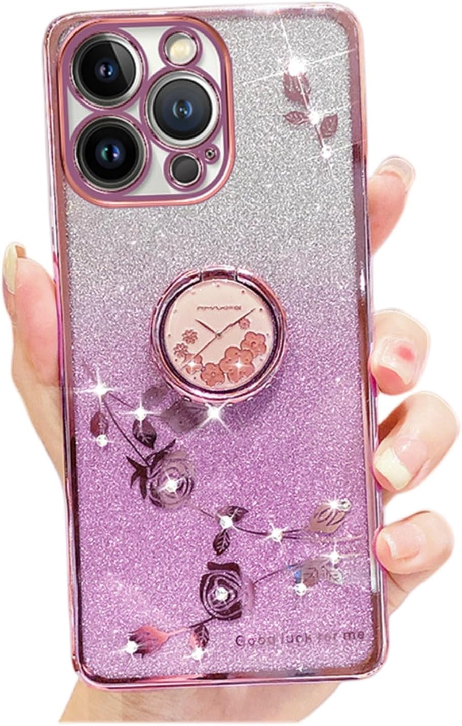 for iPhone 14 13 12 11 Pro Max Plus Stylish Sparkly Rhinestone Silicone ...