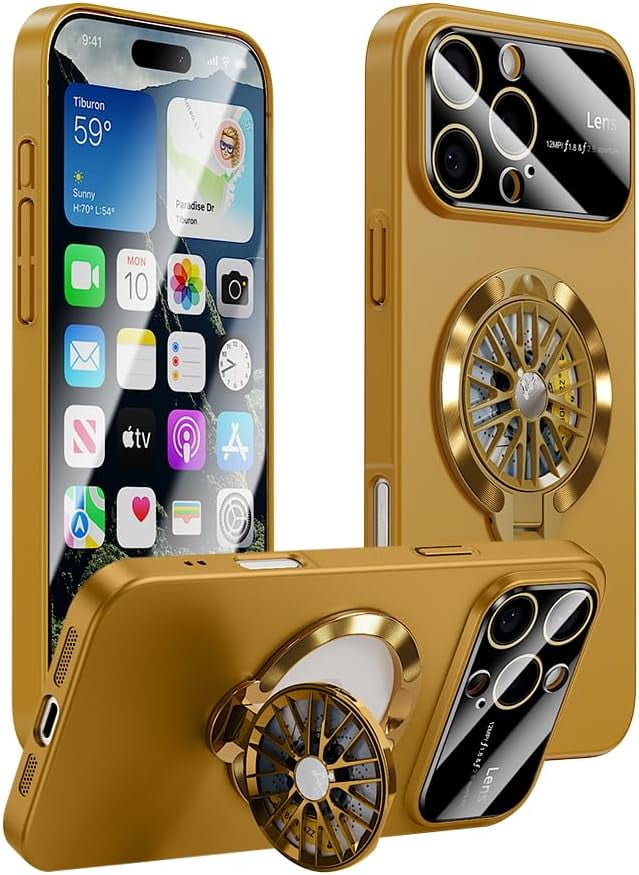 for iPhone 15 Plus Case Fashion with 360° Rotating Gyroscopic Magnetic ...