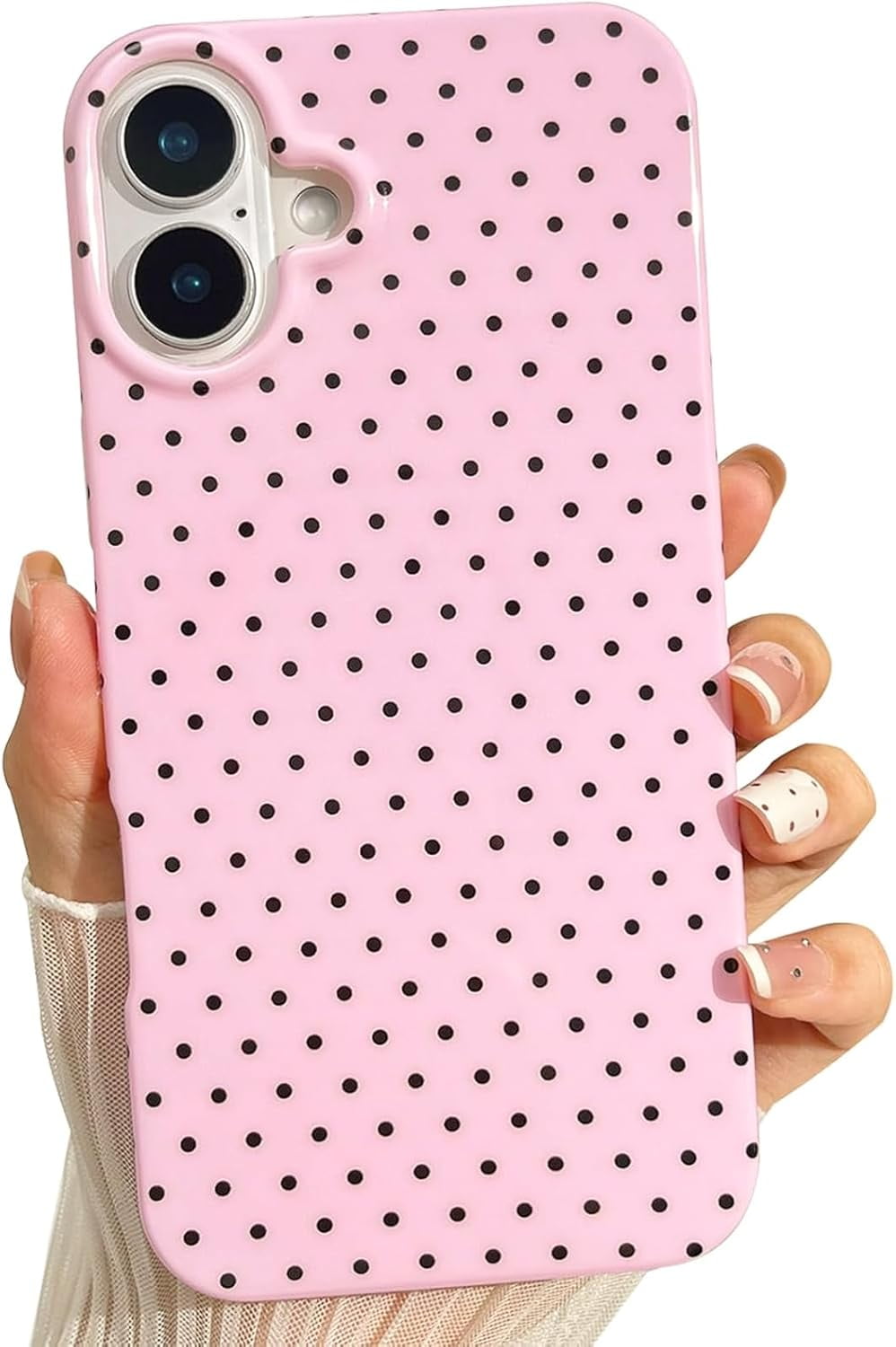for iPhone 16 Plus Case Polka Dot Phone Cases Women Girly Cute ...