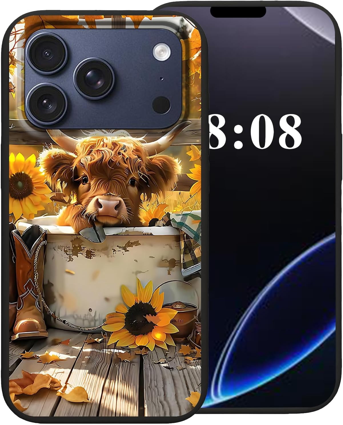 for iPhone 17 Pro Max Case,Black TPU Soft Silicone Shockproof ...