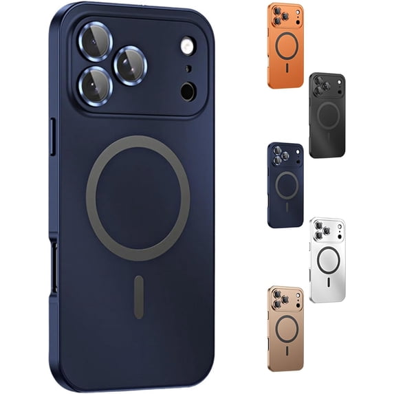 for iPhone 17 Pro Max Metal Case, Magnetic Snap-On Aluminum Bumper ...