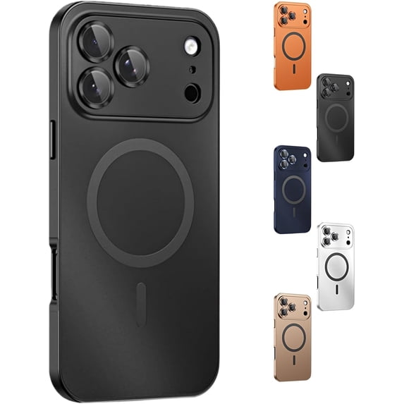 for iPhone 17 Pro Max Metal Case, Magnetic Snap-On Aluminum Bumper ...