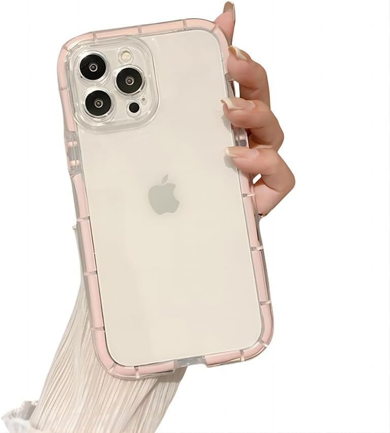for iPhone Case,Cute Bubble Anti-drop Frame Clear Camera Lens ...