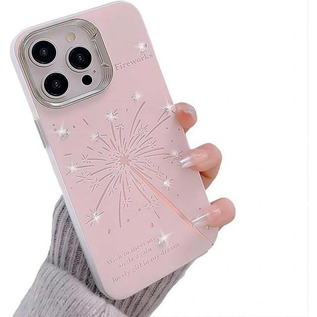 for iPhone Case,Cute Glitter Sparkle Sparkly Fireworks Pattern Camera ...