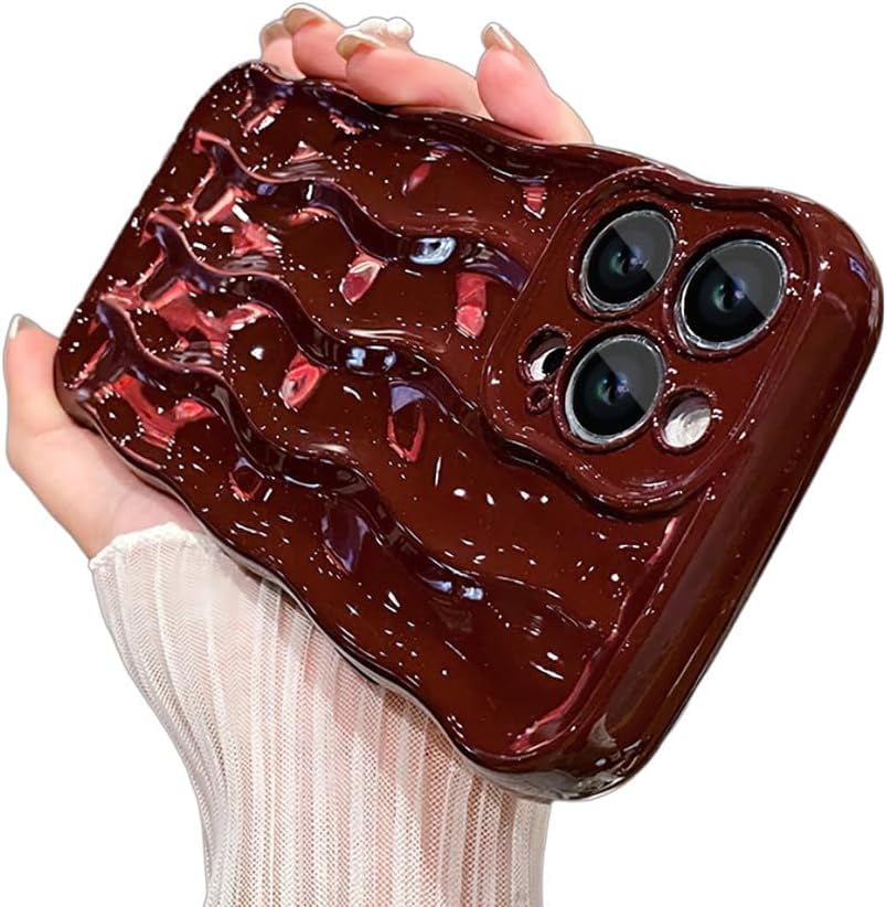 for iPhone Case,Cute Water Ripple Pattern Curly Wave Frame Bumper ...