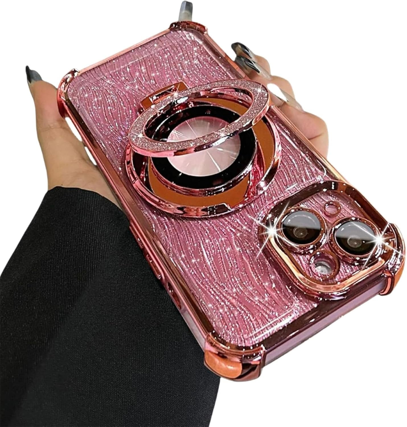 for iPhone Four Corners Airbag Drop Protection Magnetic Stand Case ...