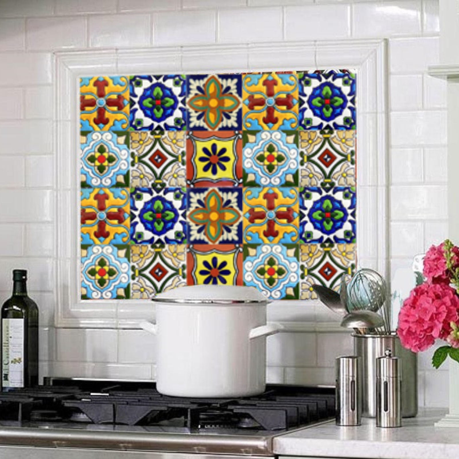 forYULIK Home Decals 1Set 12Pc 3D Tile Sticker Self-Adhesive Diy ...