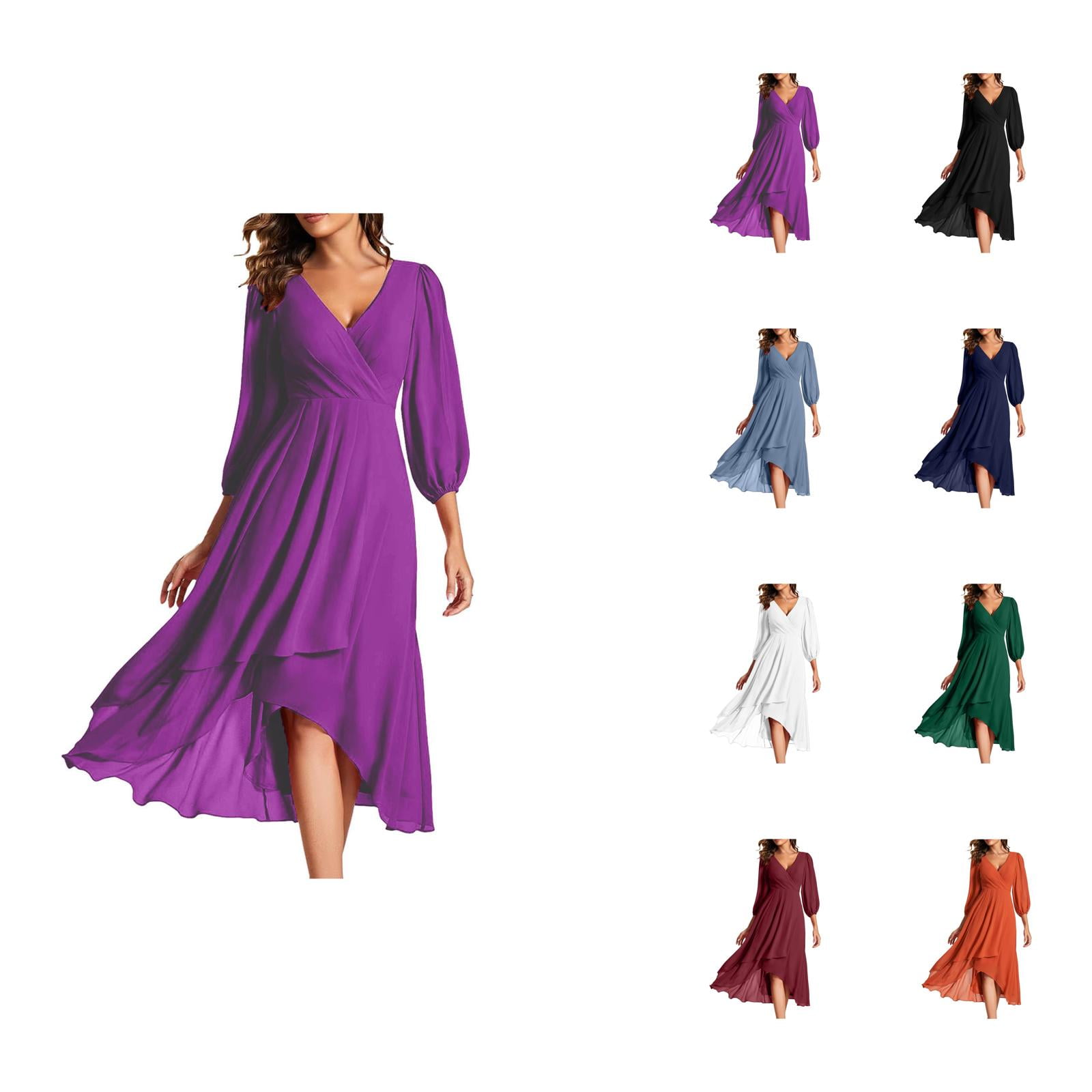 formal Dresses for Women Holiday Dresses for Women Chiffon Spring V ...