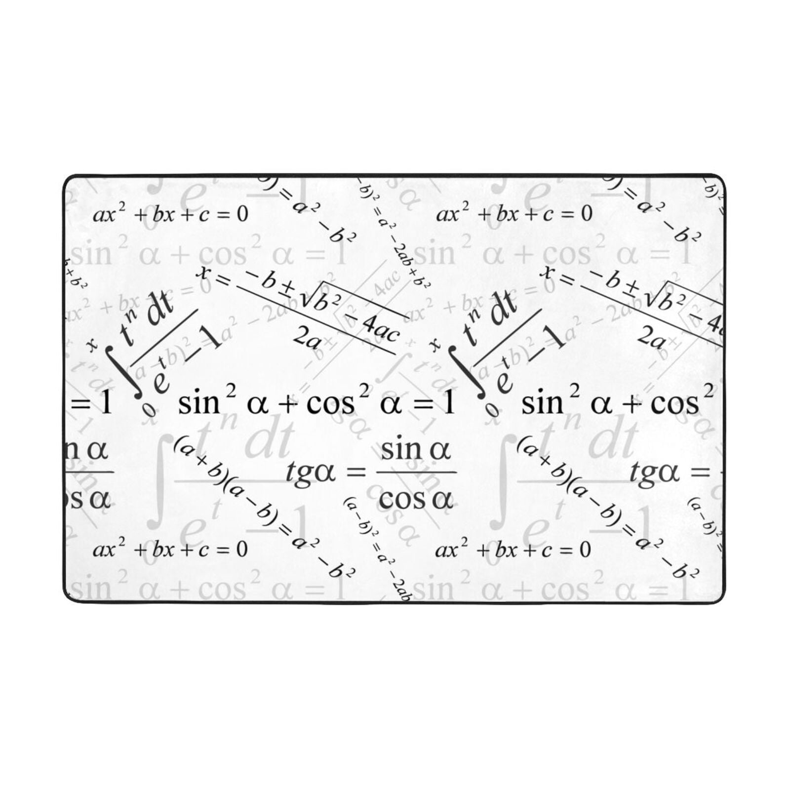 formula Math design Universal Door Mat Indoor Entrance, 60×39 Non-Slip ...