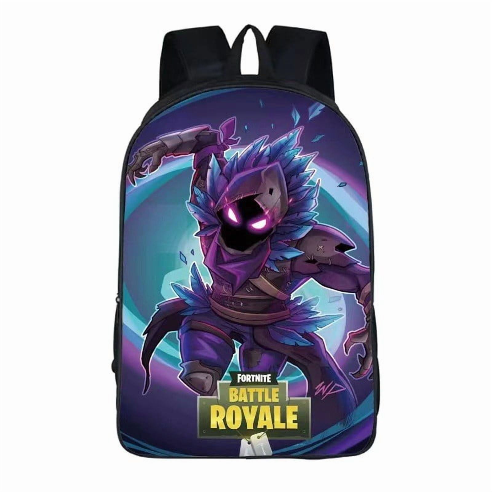 fortnite Backpack | Gamer Black Rucksack | Green Creeper Zombie ...