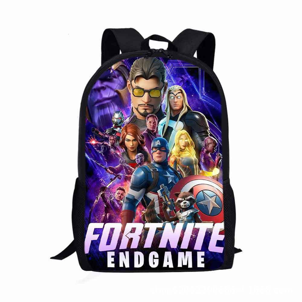 fortnite Backpack | Gamer Black Rucksack | Green Creeper Zombie ...