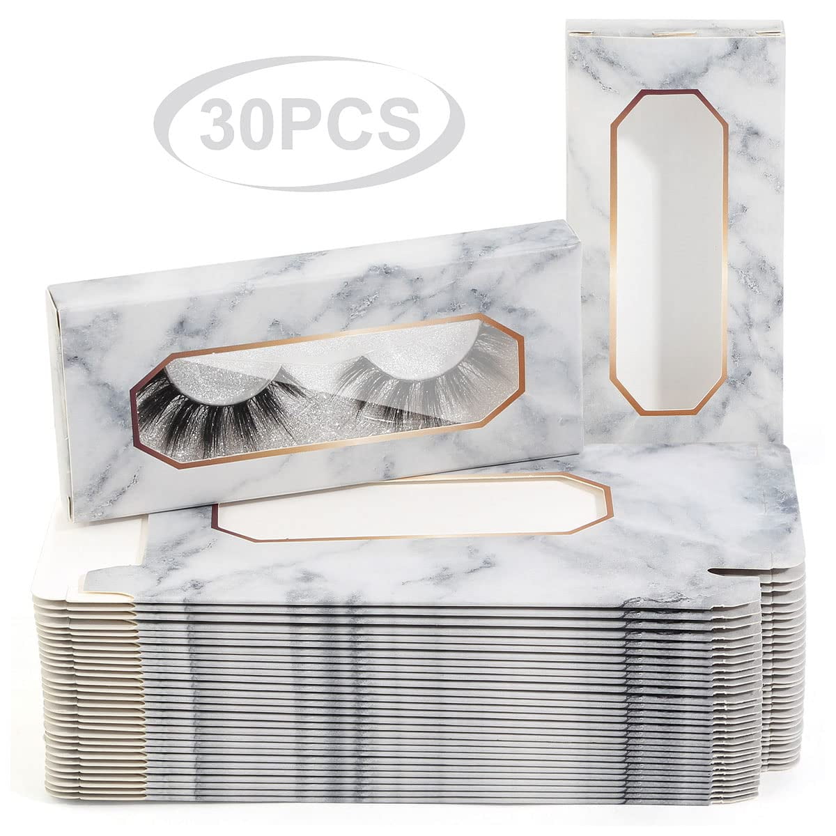 fourthline 30 Pieces Eyelashes Packaging Box, Empty Eyelash Boxes Lash ...