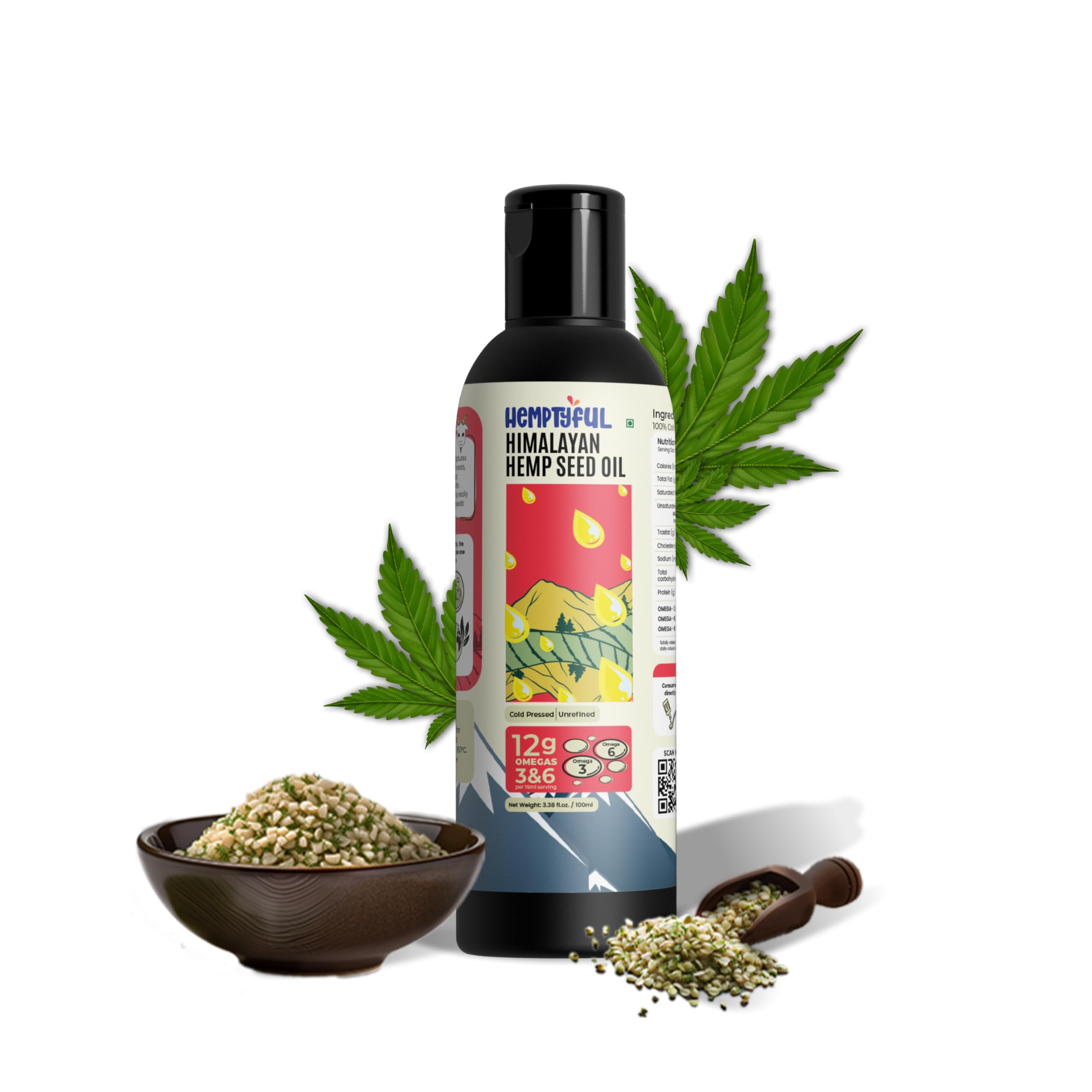fourthline Cold Pressed Pure Hemp Seed Oil - 100ml | Multipurpose Oil ...
