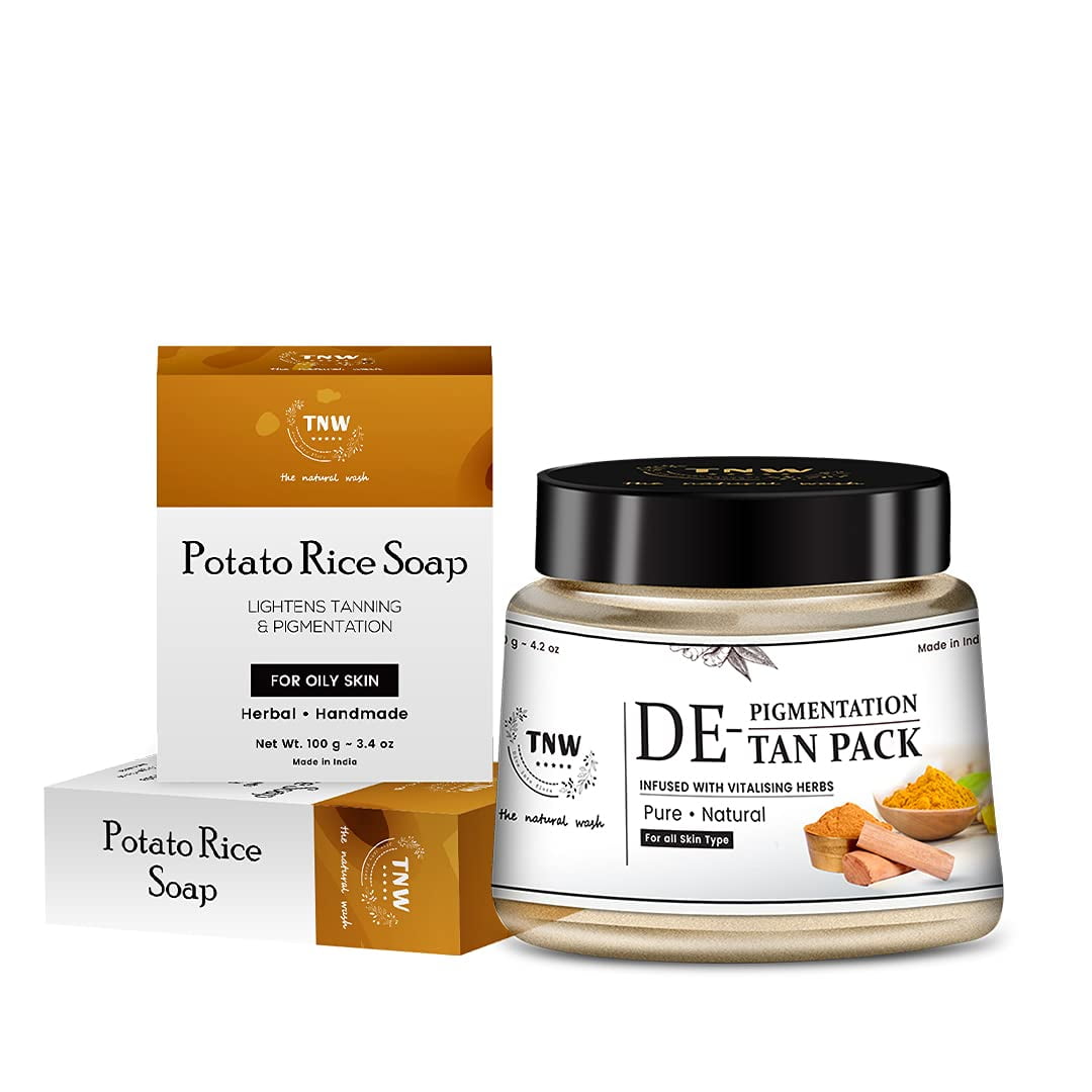 fourthline De Pigmentation Tan Pack(120g) and Potato Rice Soap(100g ...