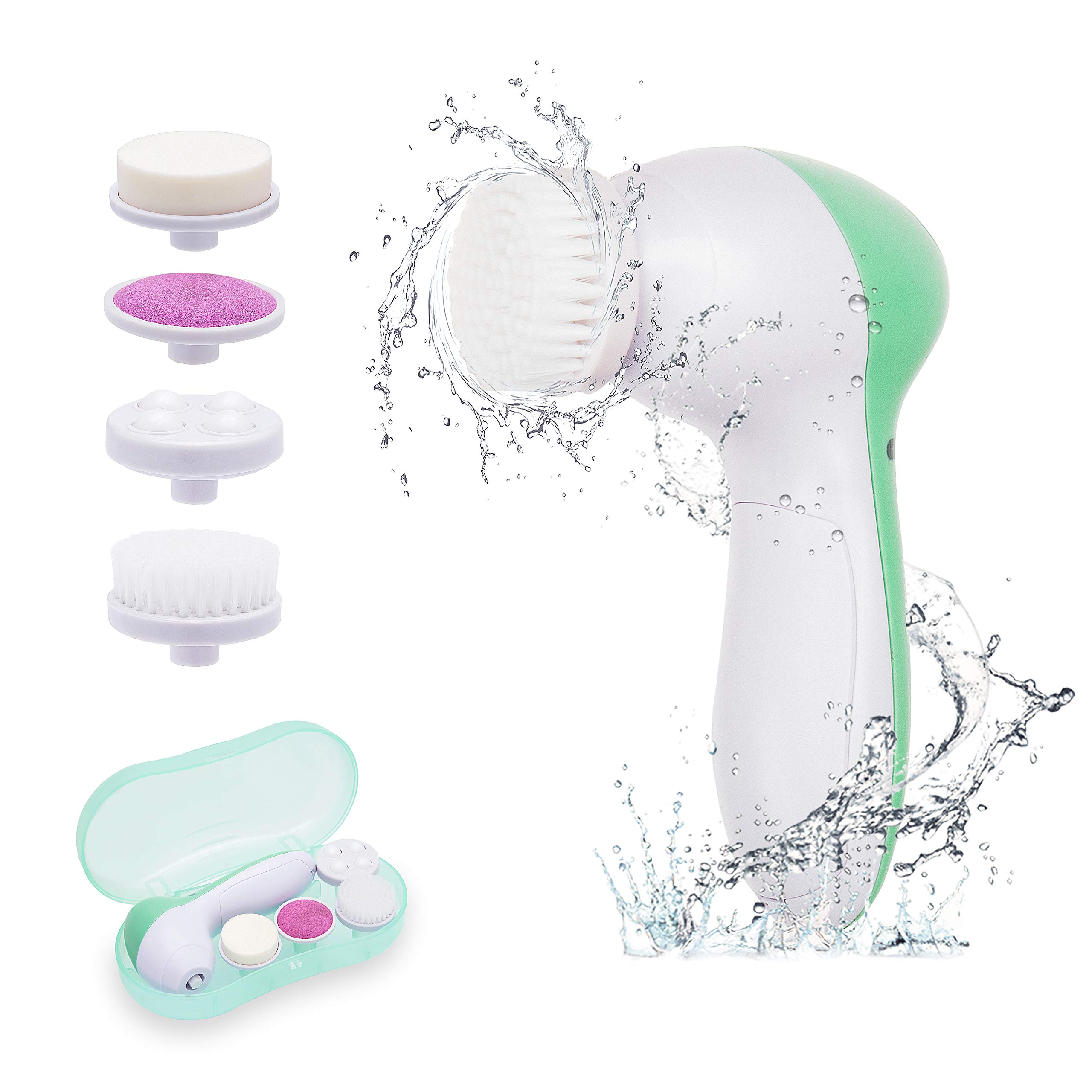 fourthline Facial Brush Set With 4 Interchangeable Electric Face Brush ...