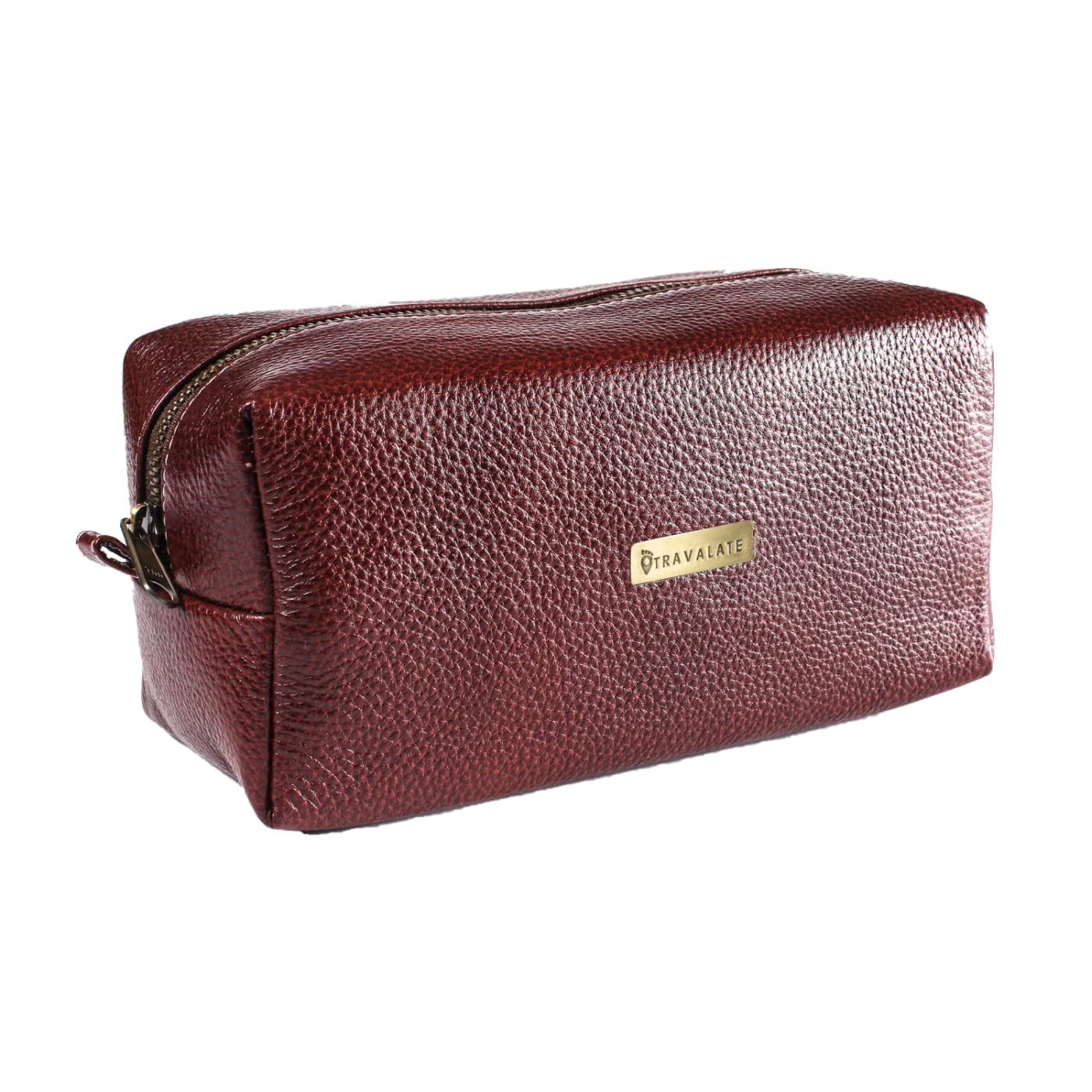 fourthline Genuine Leather Shaving Bag For Men - Leather Dopp Kit ...