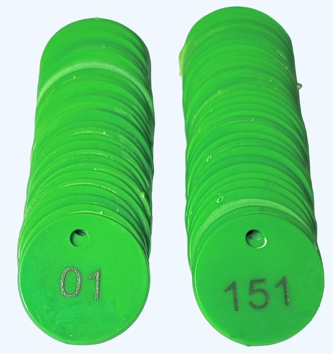 fourthline Green Embossed Plastic Round Shape Token Coin with Hole USE ...