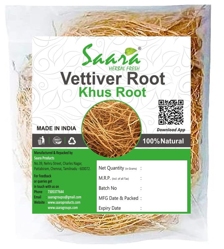 fourthline Herbal Fresh Vetiver Root, 50 Grams, Khus Root, Vetiveria ...