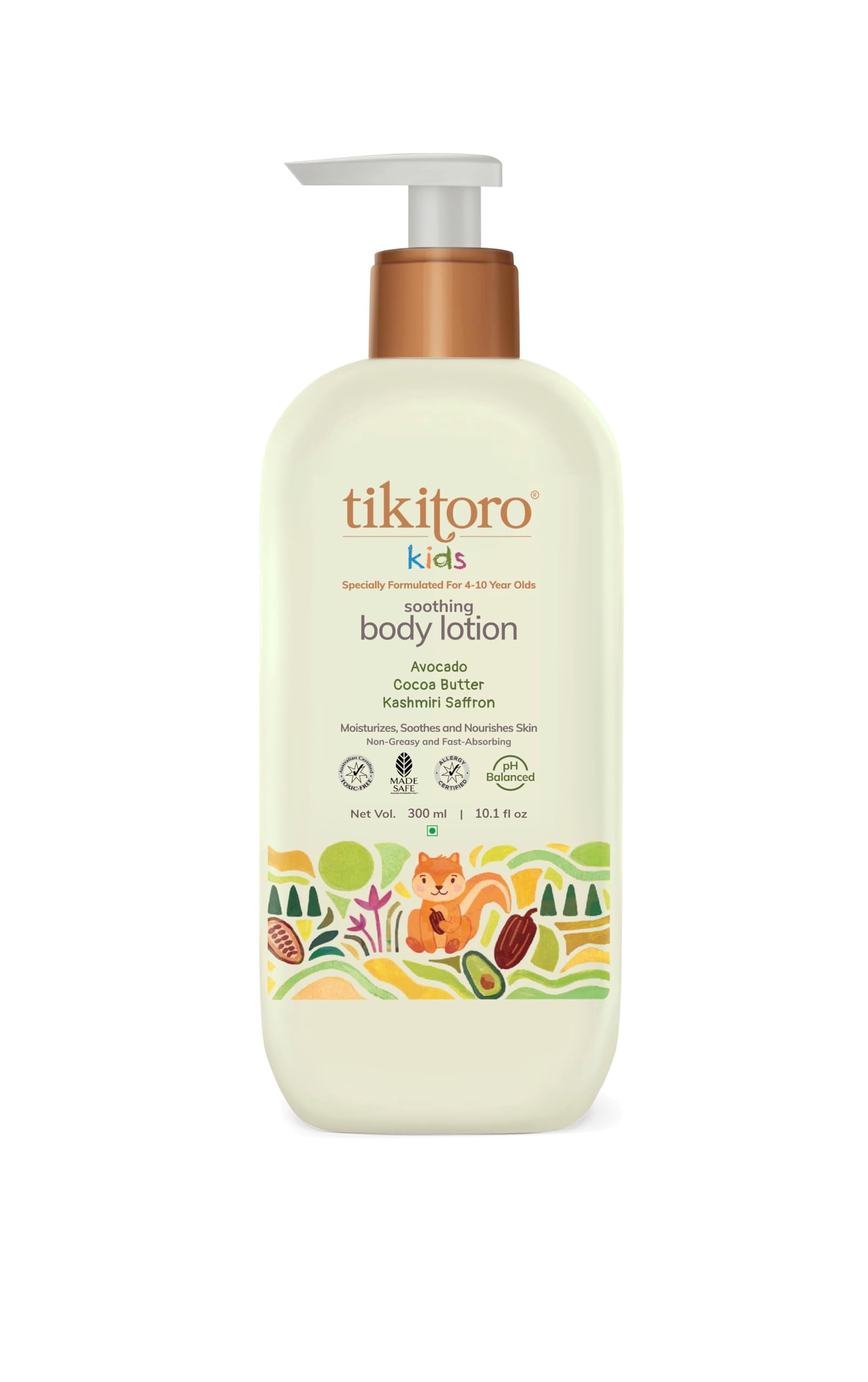 fourthline Kids Soothing Body Lotion, 100% Vegan with Avocado, Cocoa ...