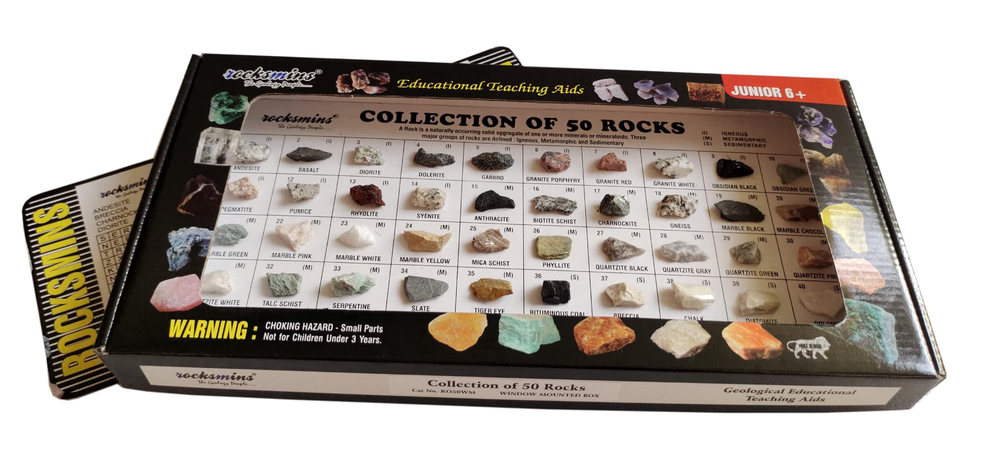 fourthline RO50WM Rocks Collection Set of 50 School Education Igneous ...