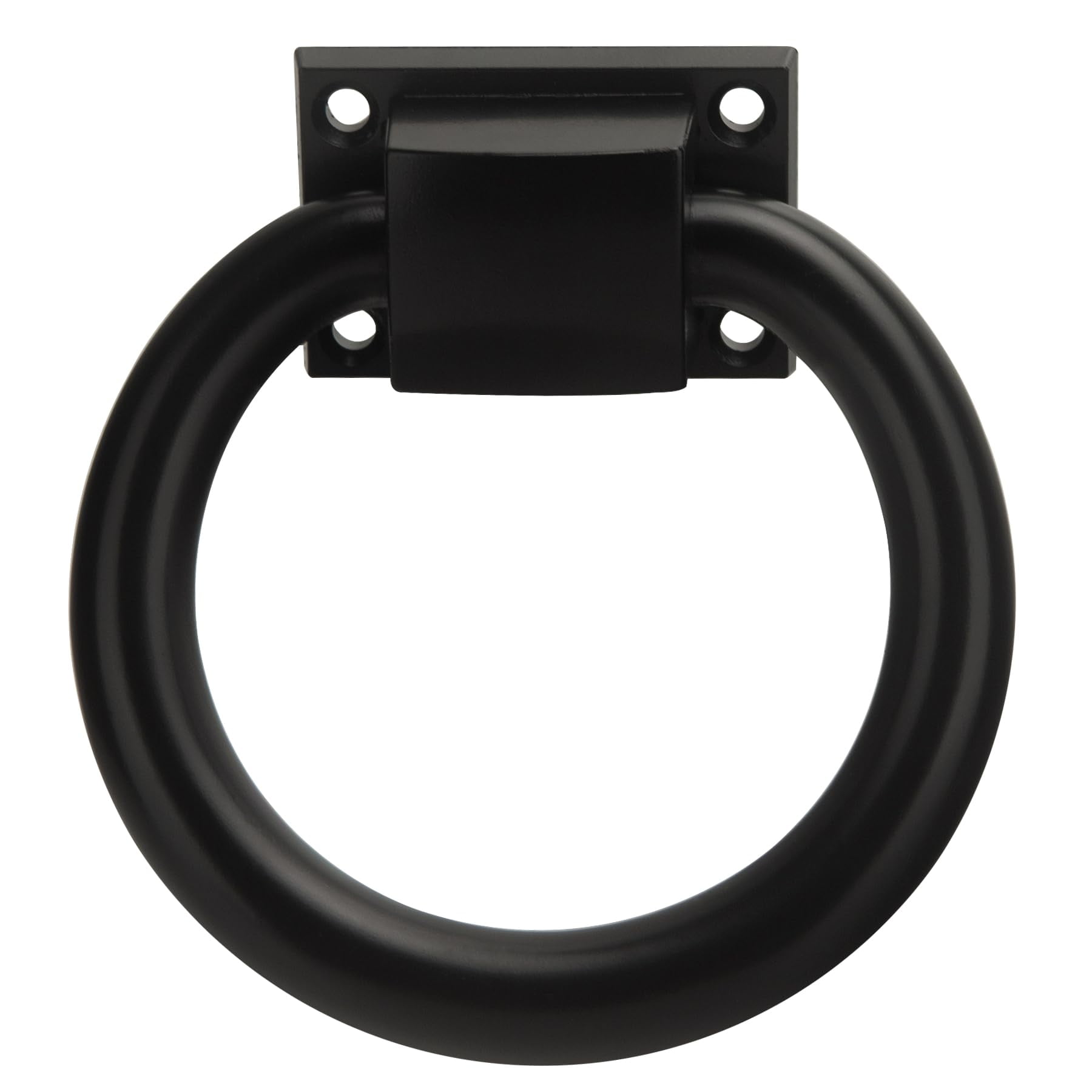 foxwake Round Metal Sliding Barn Door Knob and Pull 3.9In Matte Black ...