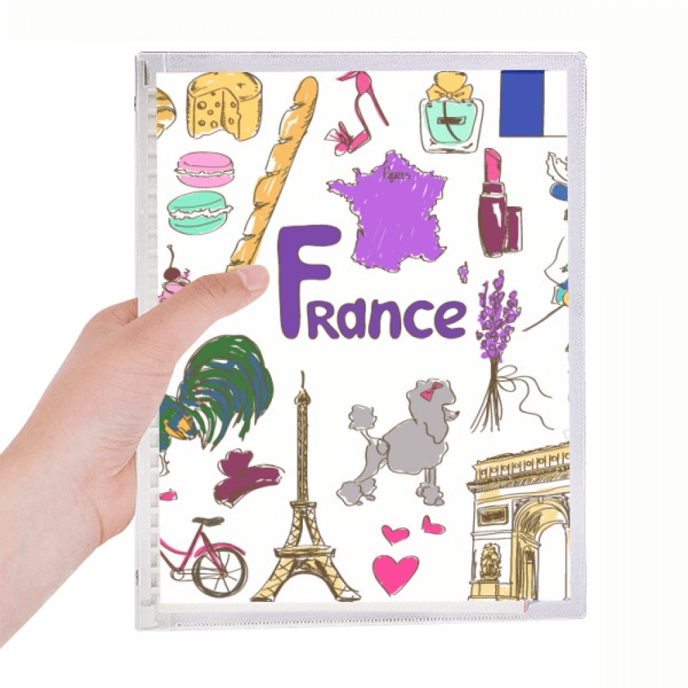 france landscap animals national flag notebook loose diary refillable ...