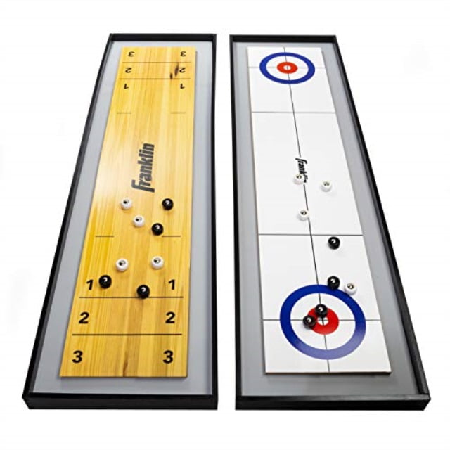 Brandclub - franklin sports 2-in-1 shuffleboard table and curling set ...